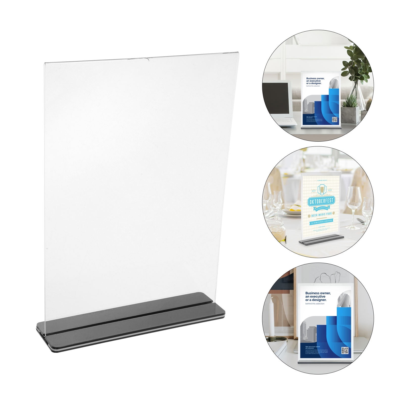 HEMOTON Acrylic Sign Holder A4 Size Price Tag Holder Menu Display Rack ...