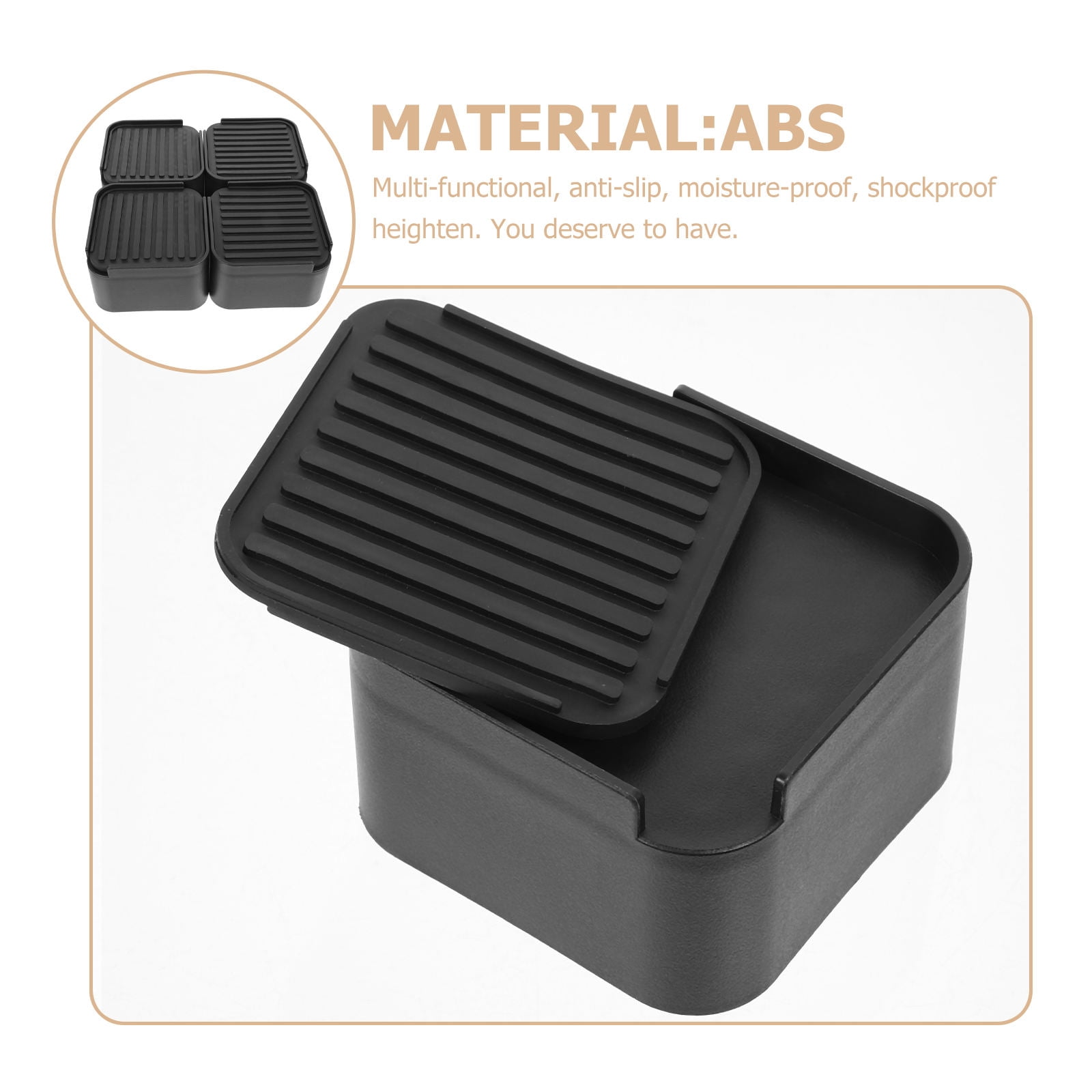 RENACLIPY Adjustable Furniture Elevator Pads Bed Risers with Safe ABS ...