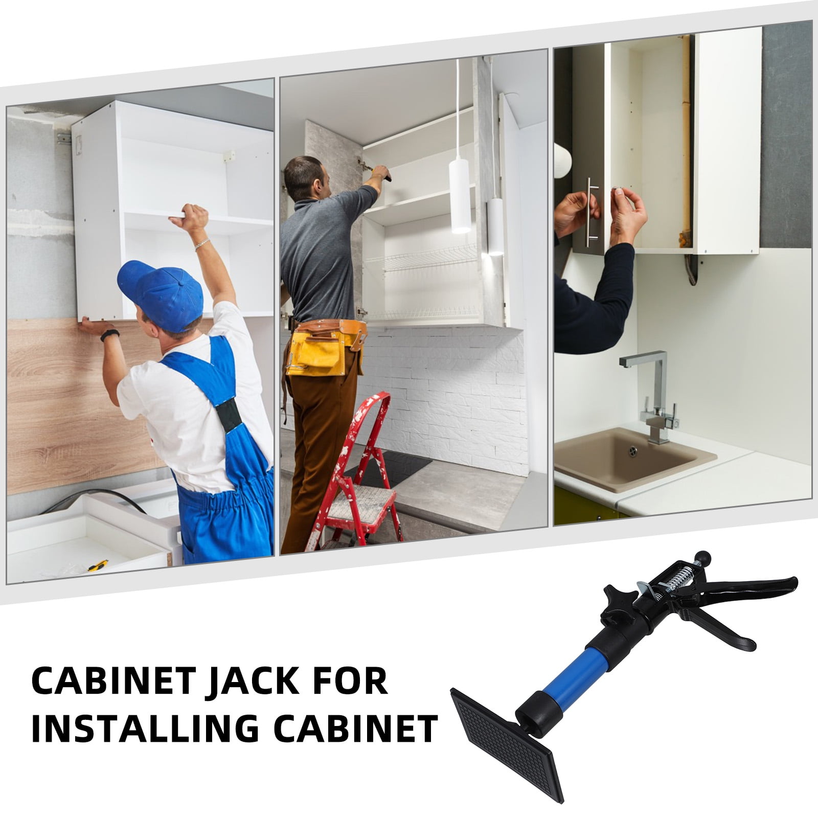 HEMOTON Adjustable Support Rods Cabinet Jacks for Installing Cabinets ...