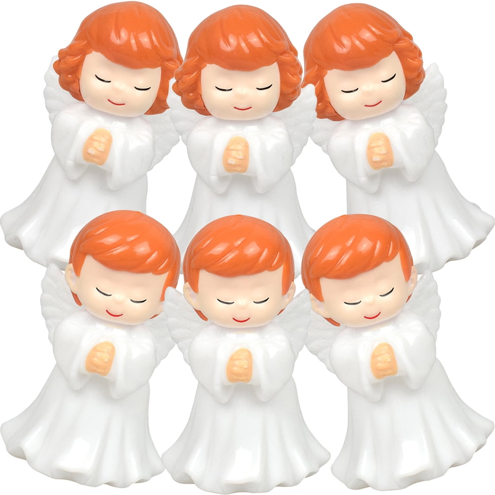 HEMOTON Adorable White Angel Ornaments for Kids Birthday Cake ...