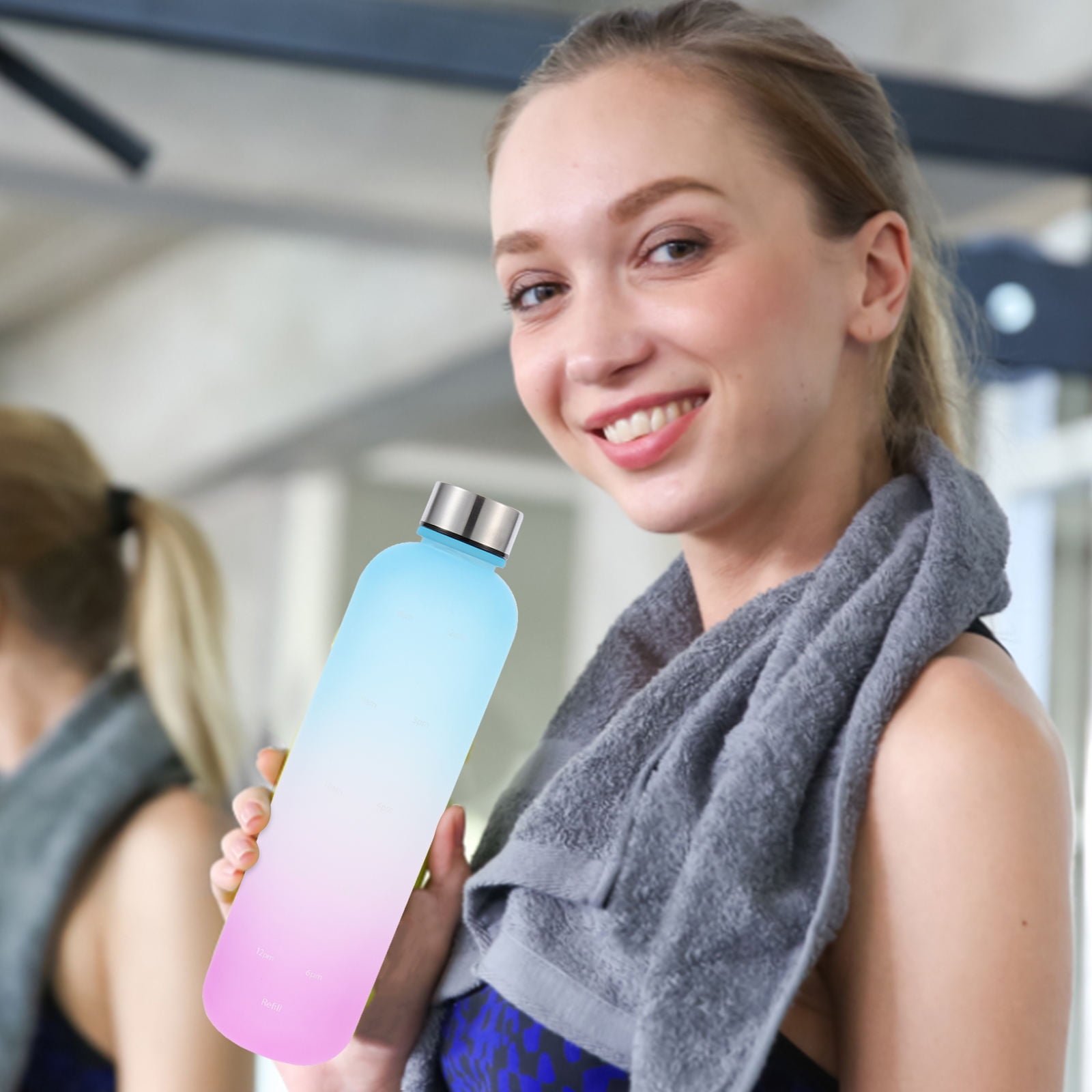 HEMOTON Aesthetic Water Bottle with Thickened Body and Scale for ...