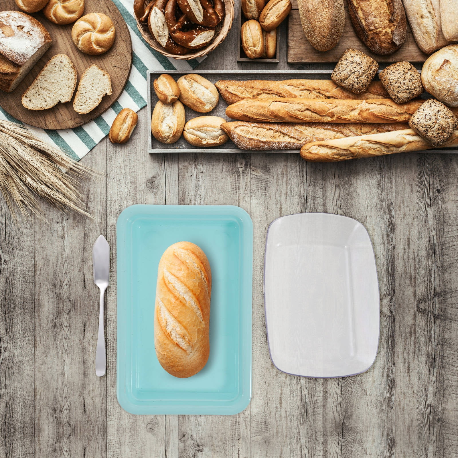 HEMOTON Airtight Crisper Dish Dishes Sealed Storage Box Cheese ...