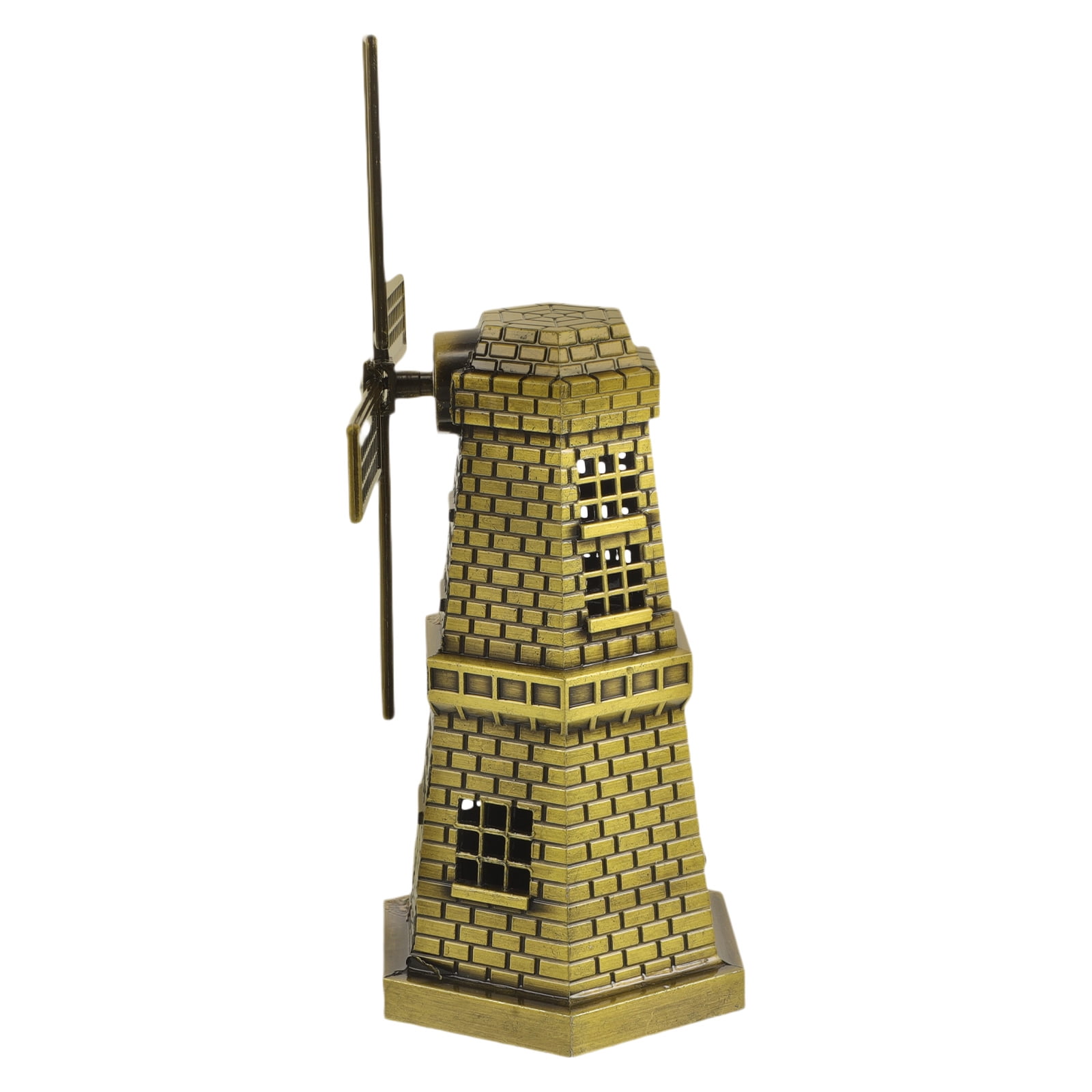 HEMOTON Alloy Windmill Statue Mini Windmill Figurine Ornament Rustic ...
