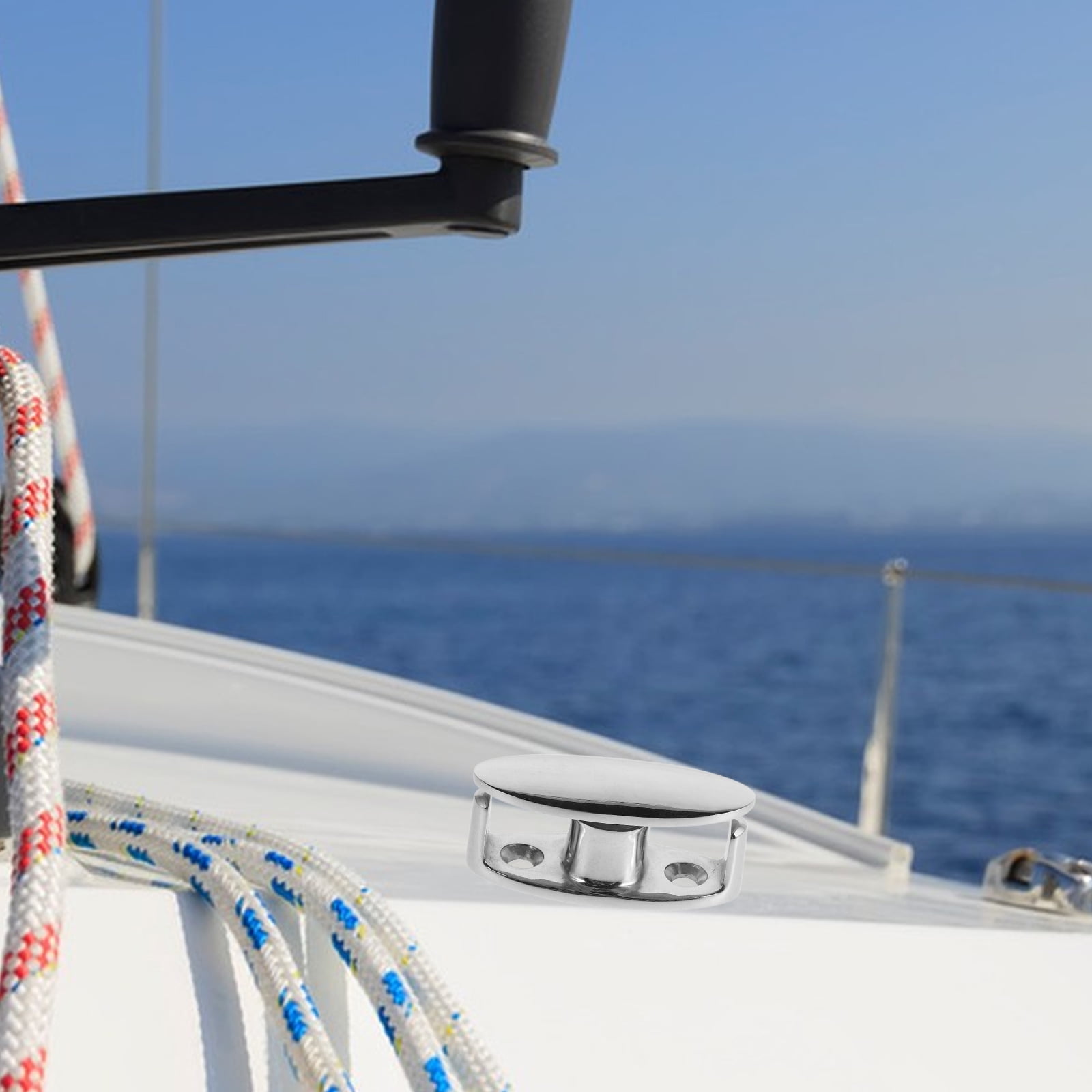 HEMOTON Anchor Line Cleat Boat Dock Rope Cleat Metal Rope Fixing Cleat ...