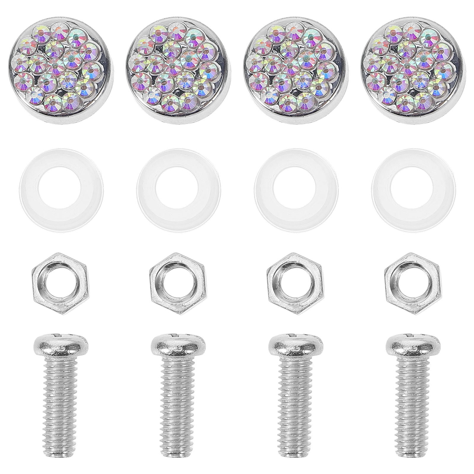 HEMOTON Anti-theft Nut Cover License Plate Screw Retainers Car Number ...