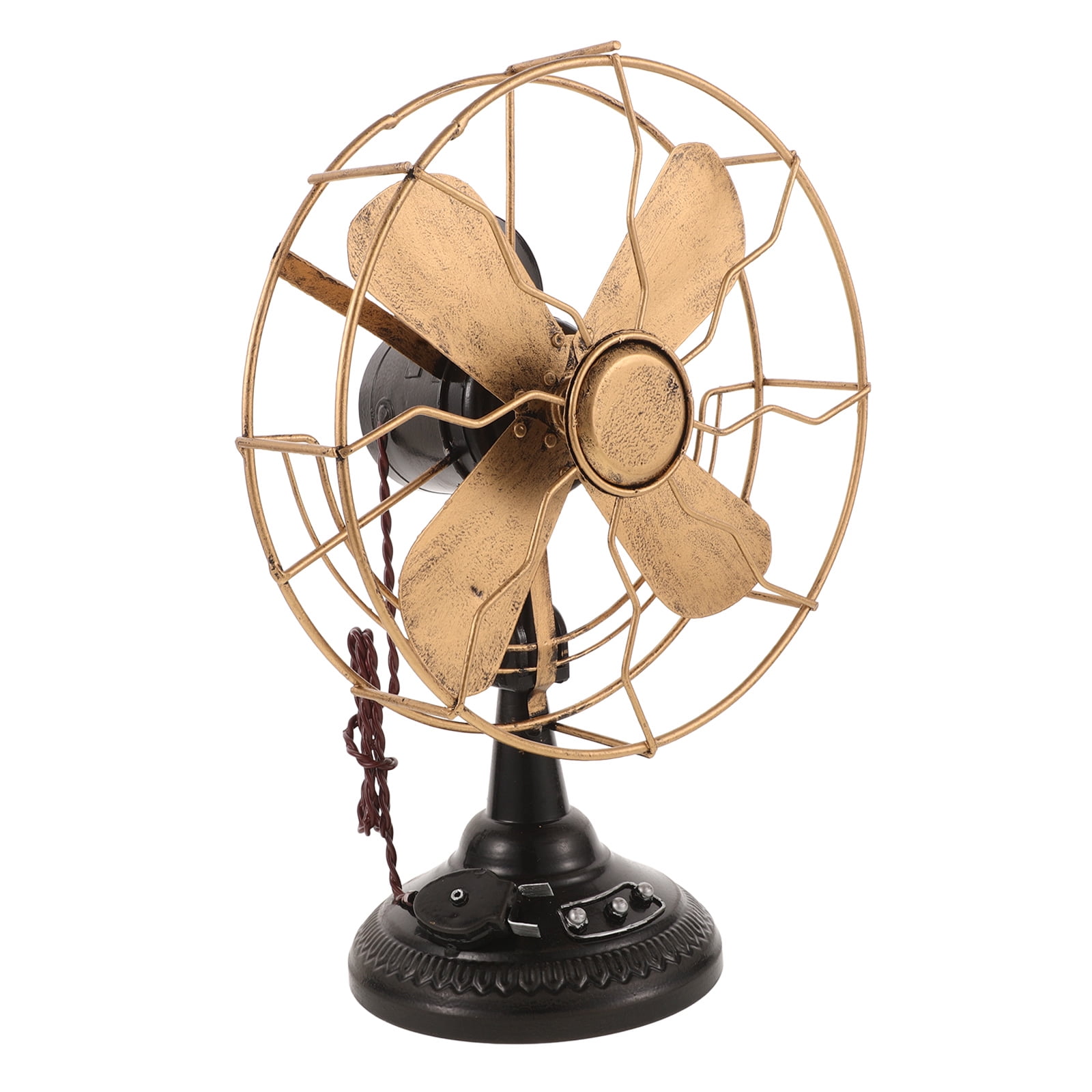 HEMOTON Antique Fan Model Iron Art Vintage Table Fan Ornament Retro ...