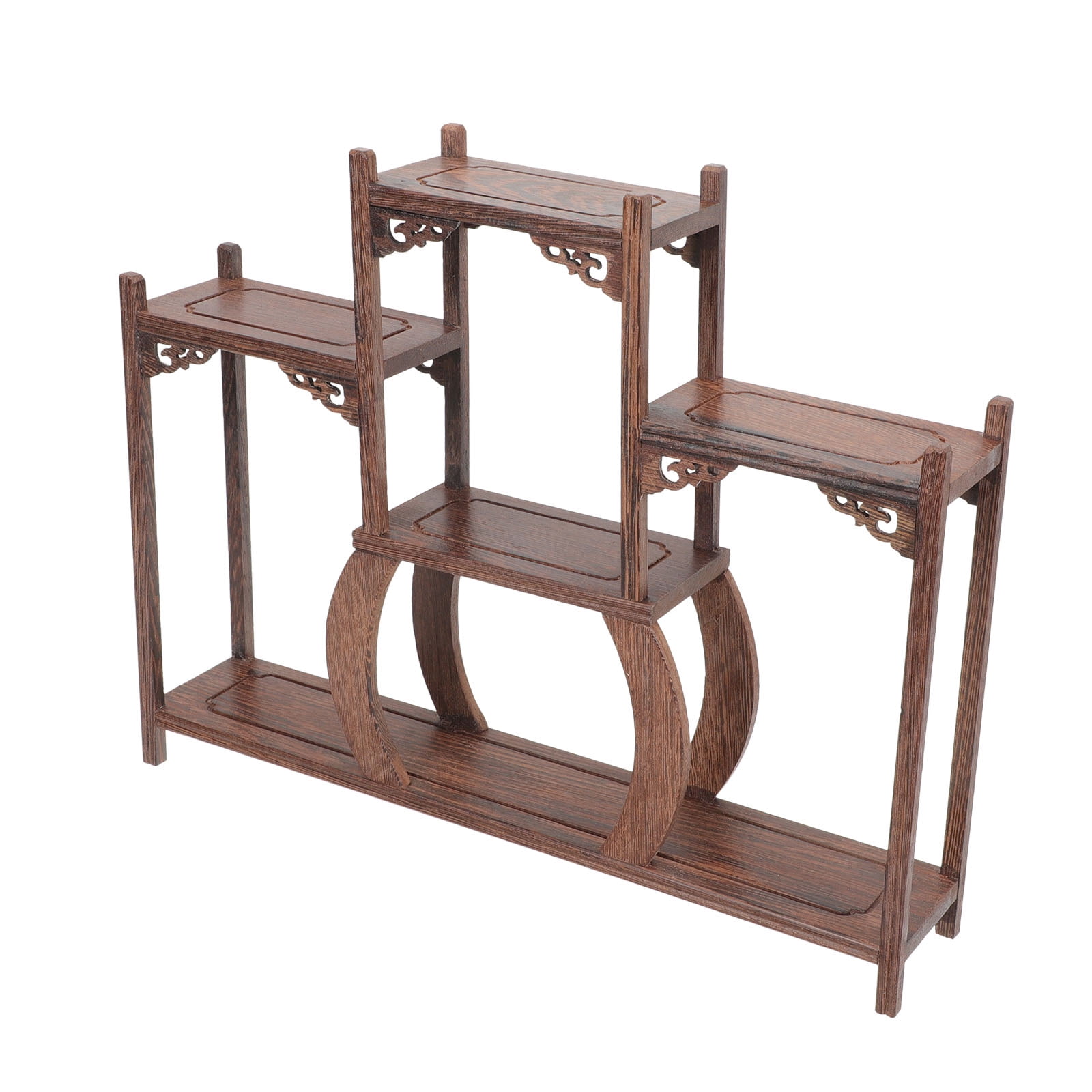 Hytrove Rectangular Display Stand Wooden Brown 1Set 13.4X11.4X3.1In ...