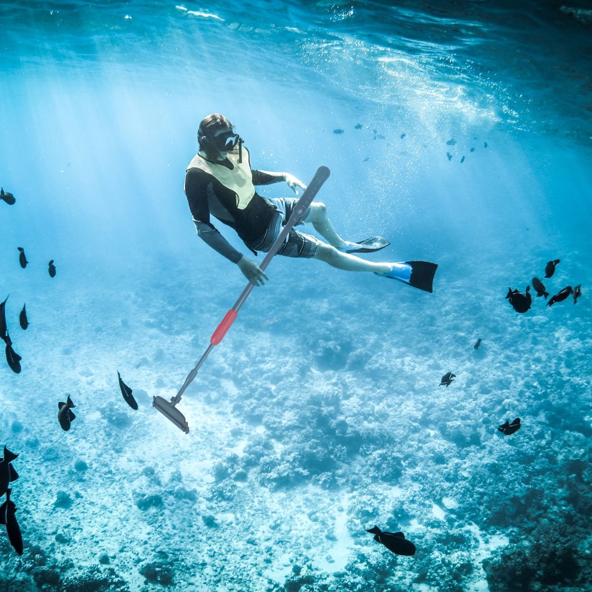 HEMOTON Aquarium Tank Cleaning Tools with Telescopic Handle Adjusting ...