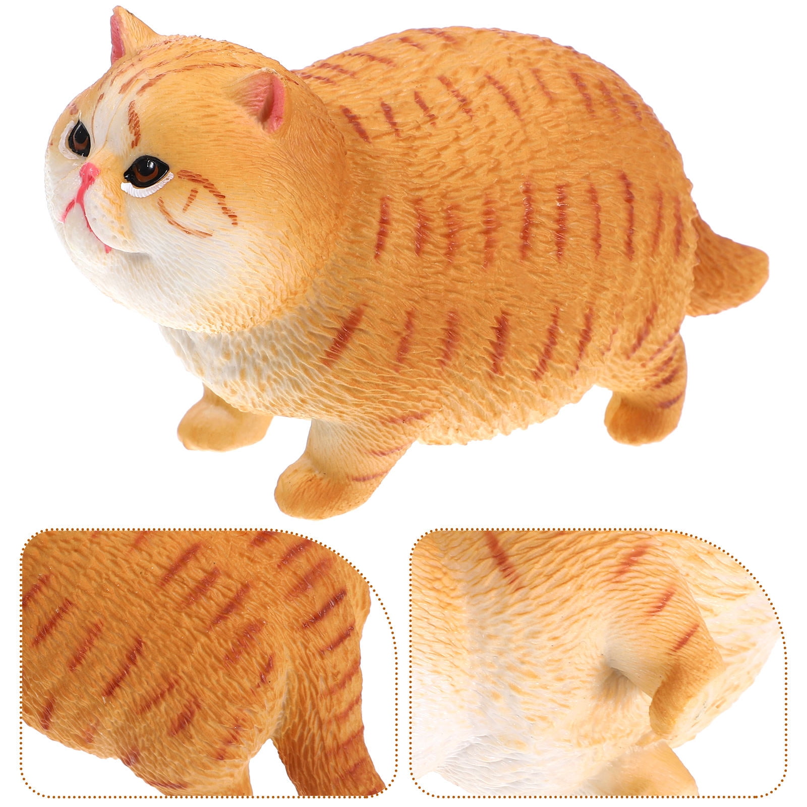 HEMOTON Artificial Cat Model Garden Cat Sculpture Table Cat Figure ...