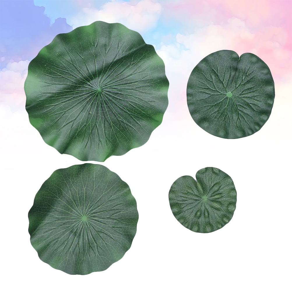 SOPOTUTU Artificial Lotus Leaf Simulation Flower Decoration Set of 8 ...