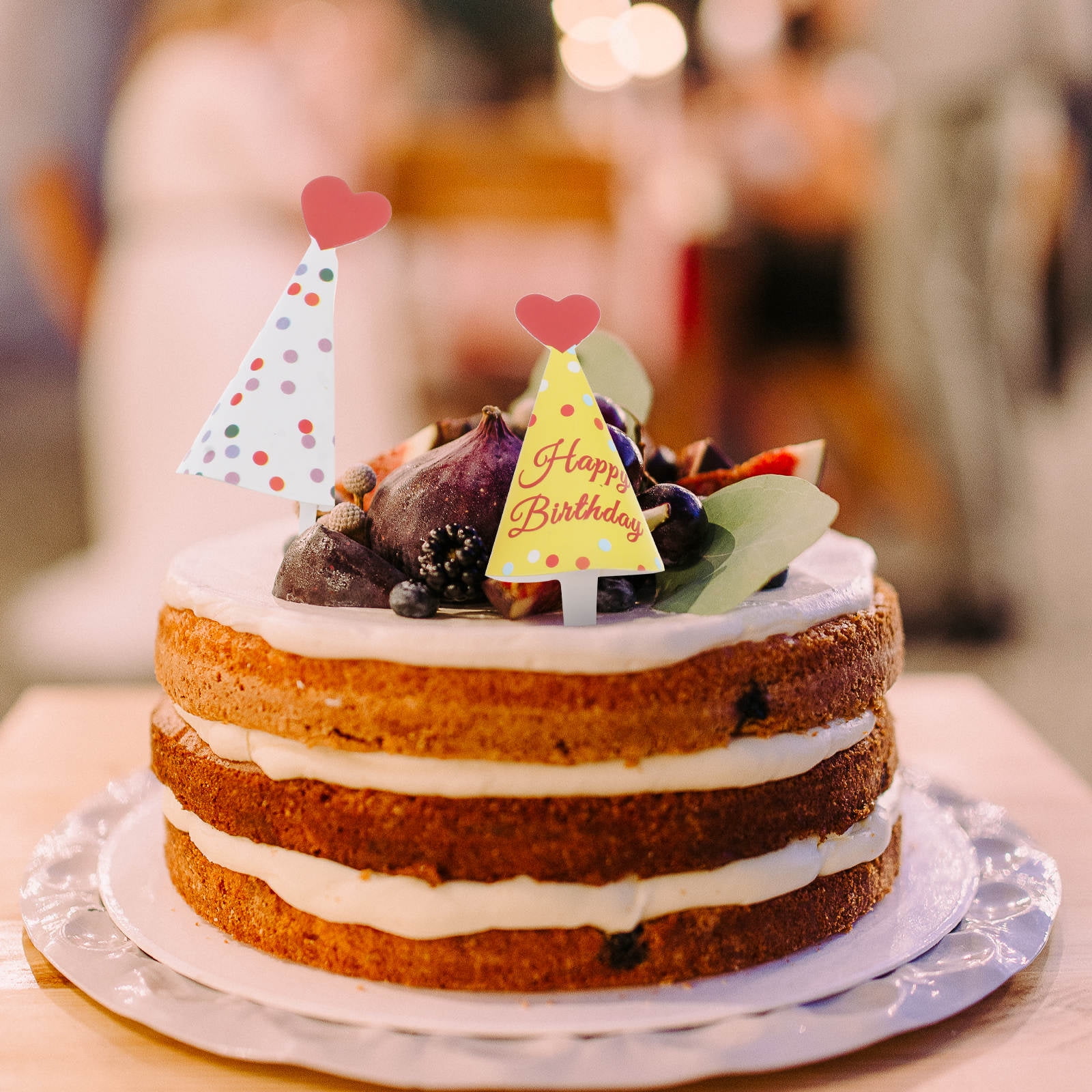 SOPOTUTU Birthday Cake Topper Set, 45 Assorted Color Decorations for ...