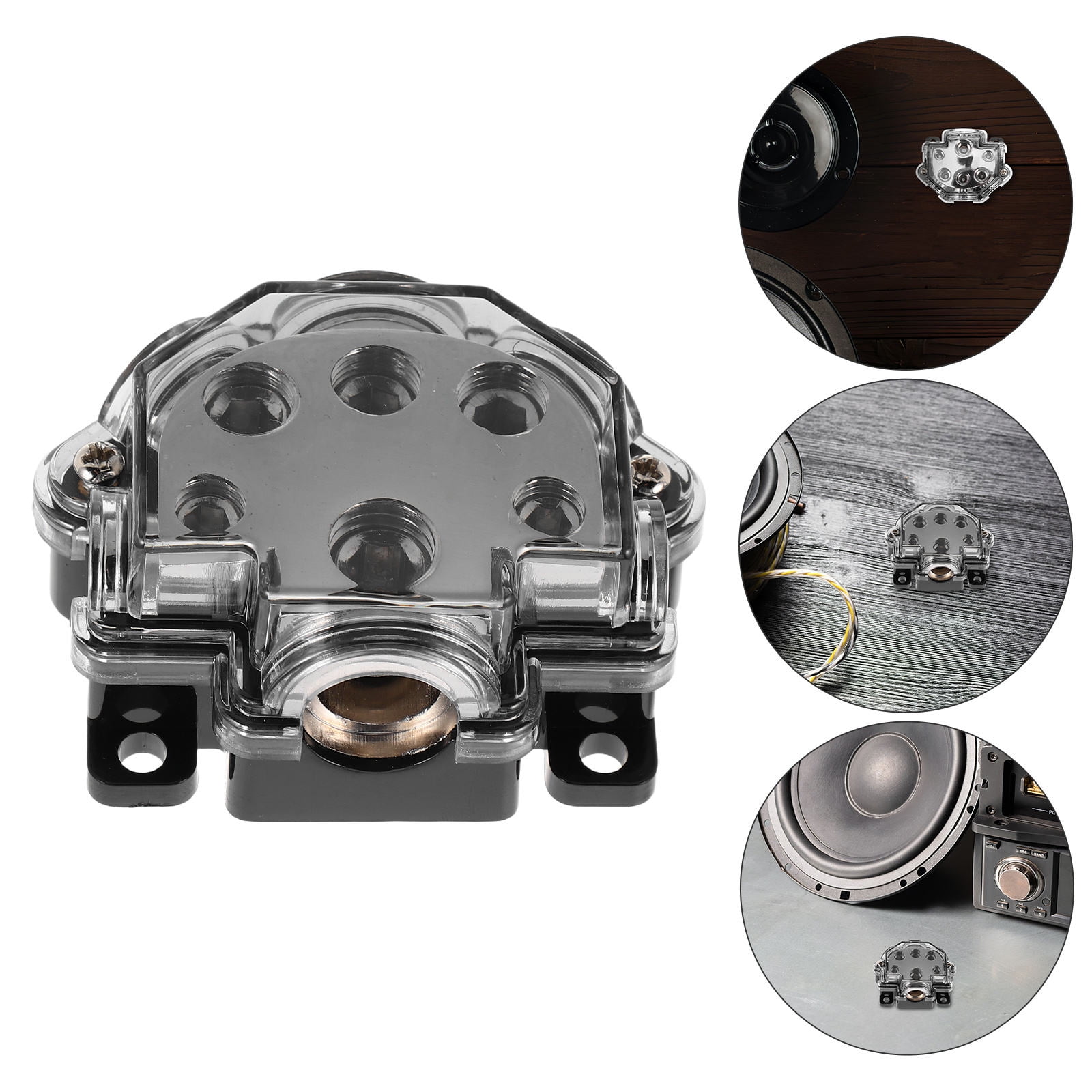 Hemoton Auto Audio Grounding Junction Box 5 Way Car Audio Grounding Fuse Block Car Audio Ground