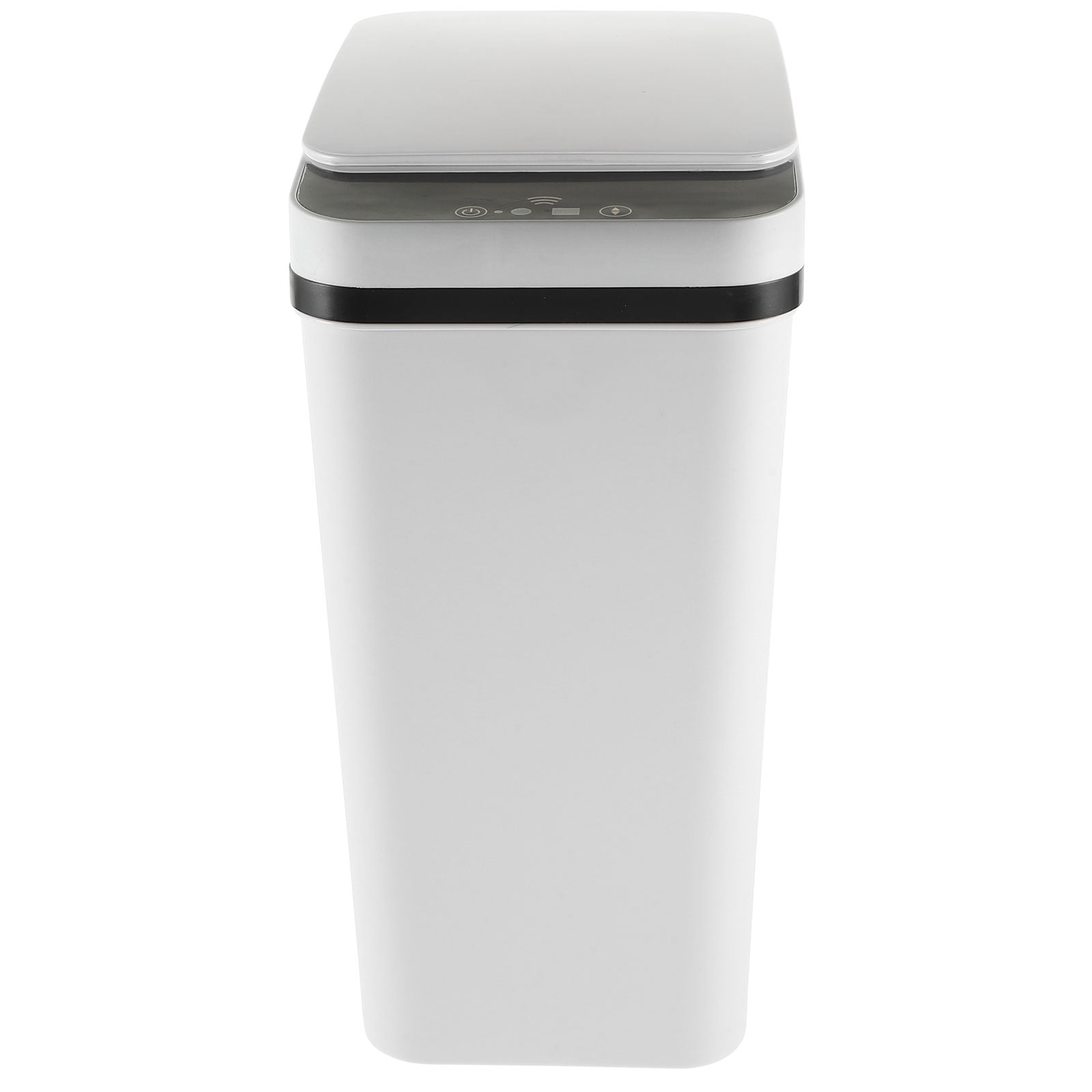 HEMOTON Automatic Sensor Waste Bin for Home White Plastic Storage Box ...