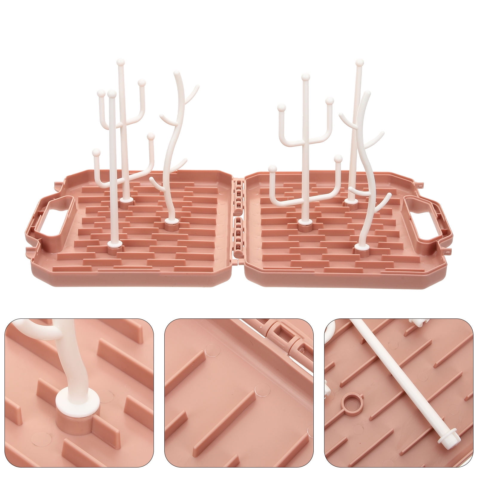 HEMOTON Baby Bottle Drying Rack Suitcase Stand Compact Newborn Mother ...