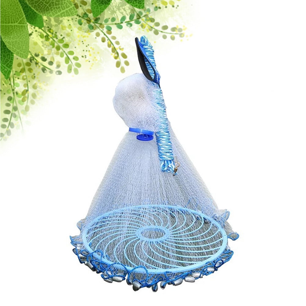 HEMOTON Bait Cast Mesh Trap Net Portable Fishing Landing Net Shrimp ...