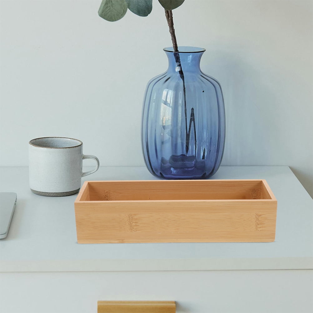 HEMOTON Bamboo Storage Box Without Lid for Crafts Organization and ...