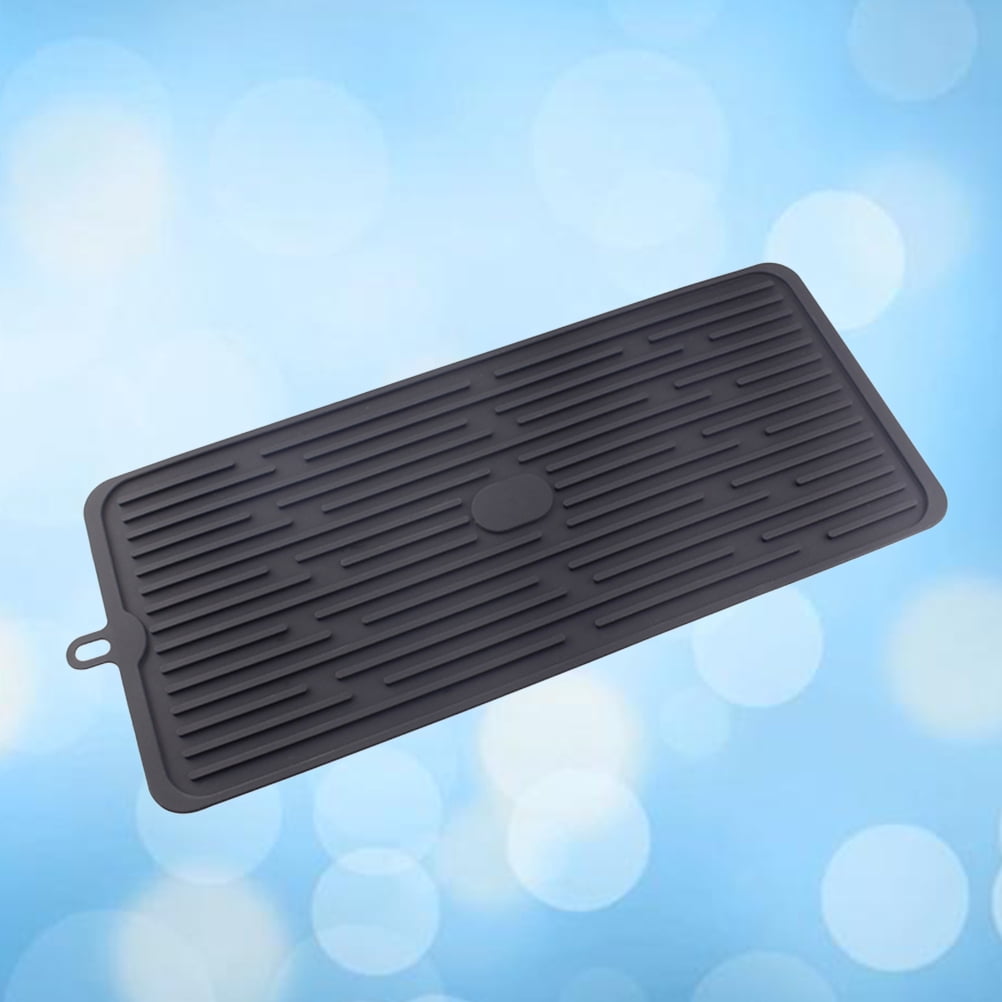 HEMOTON Bar Silicone Drain Pad Drying Mat Kitchen Thick Counter Deep ...