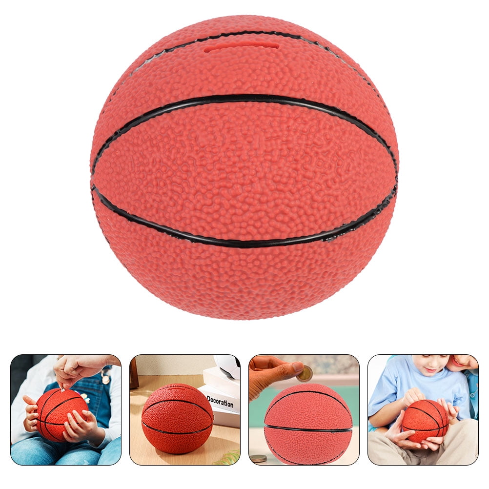HEMOTON Basketball Mini Hoop Money Tin for Kids Piggy Bank Child ...
