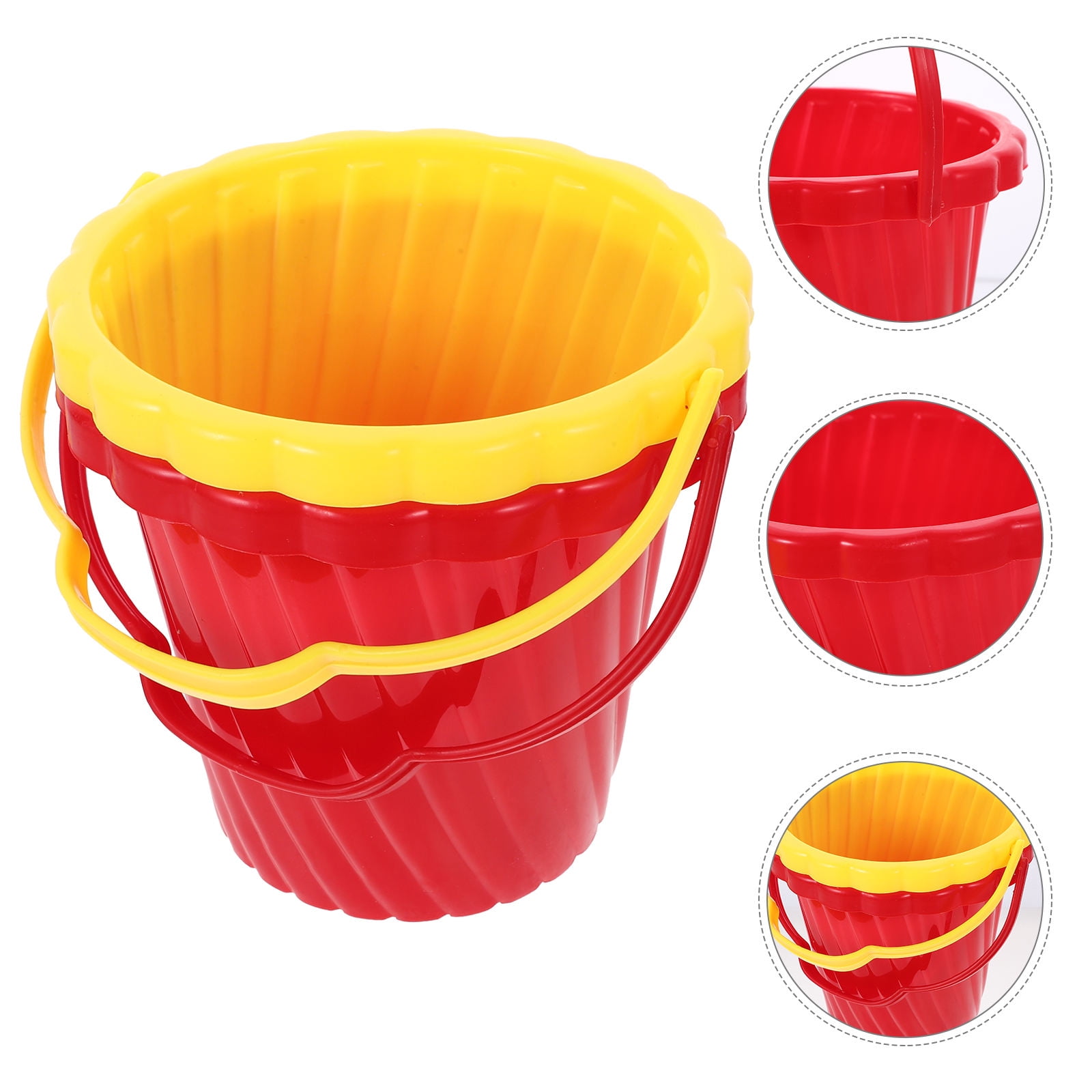 HEMOTON Beach Bucket Clear Orange Buckets Outdoor Toys for Kids Child ...