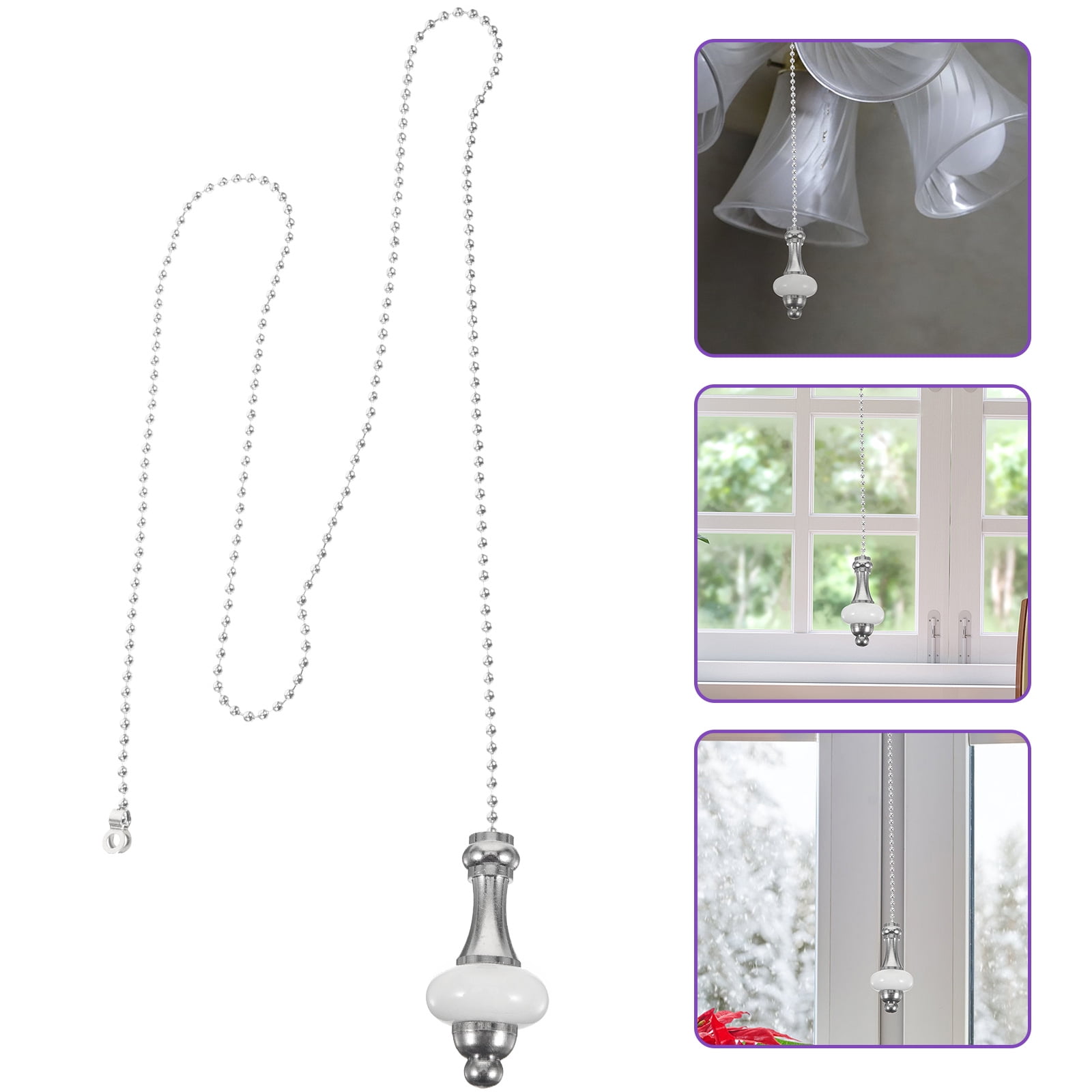 HEMOTON Beaded Ceiling Fan Pull Chain Extension Light Pulling Chain ...