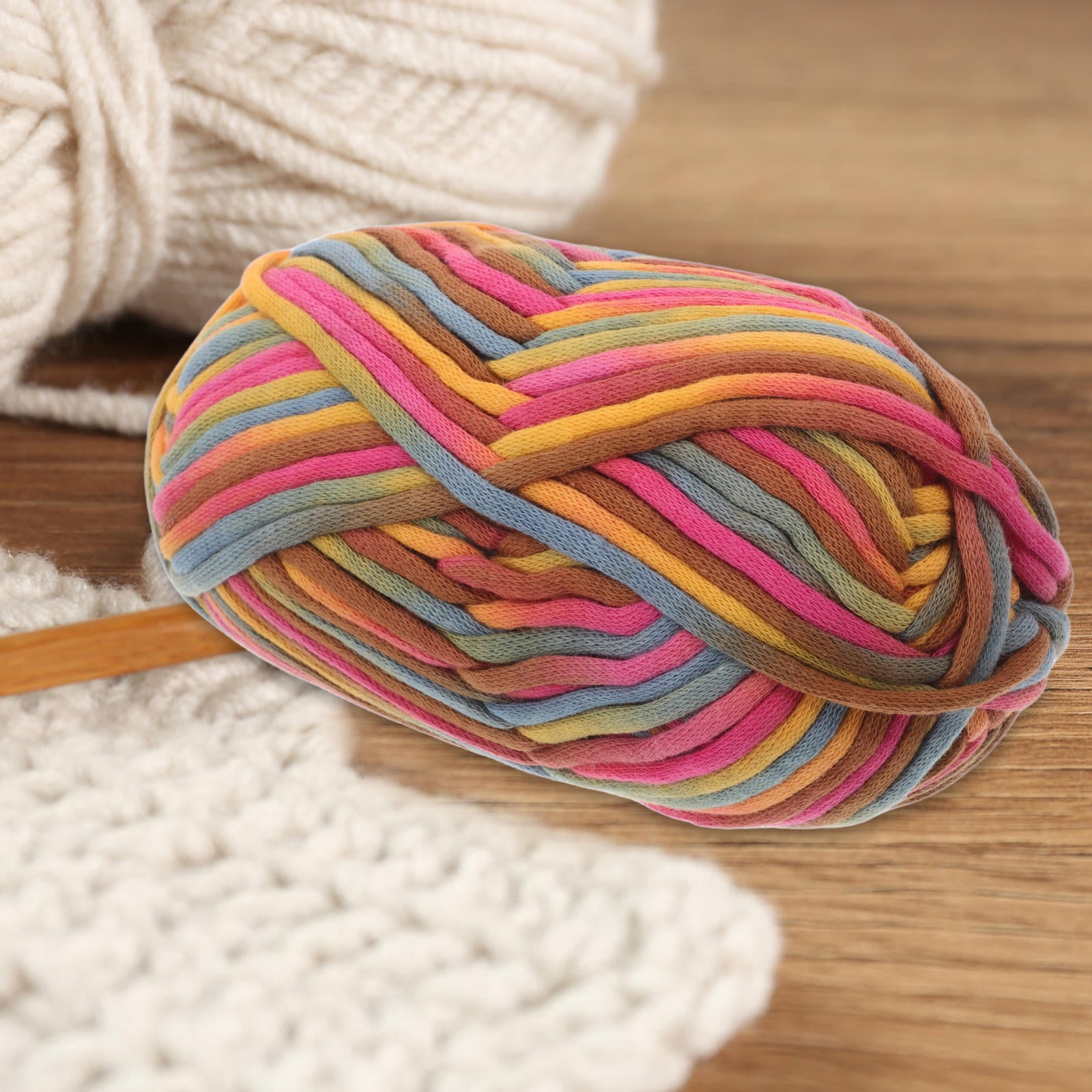 HEMOTON Beginner Rainbow Yarn Chunky Crochet Knitting Yarn For ...