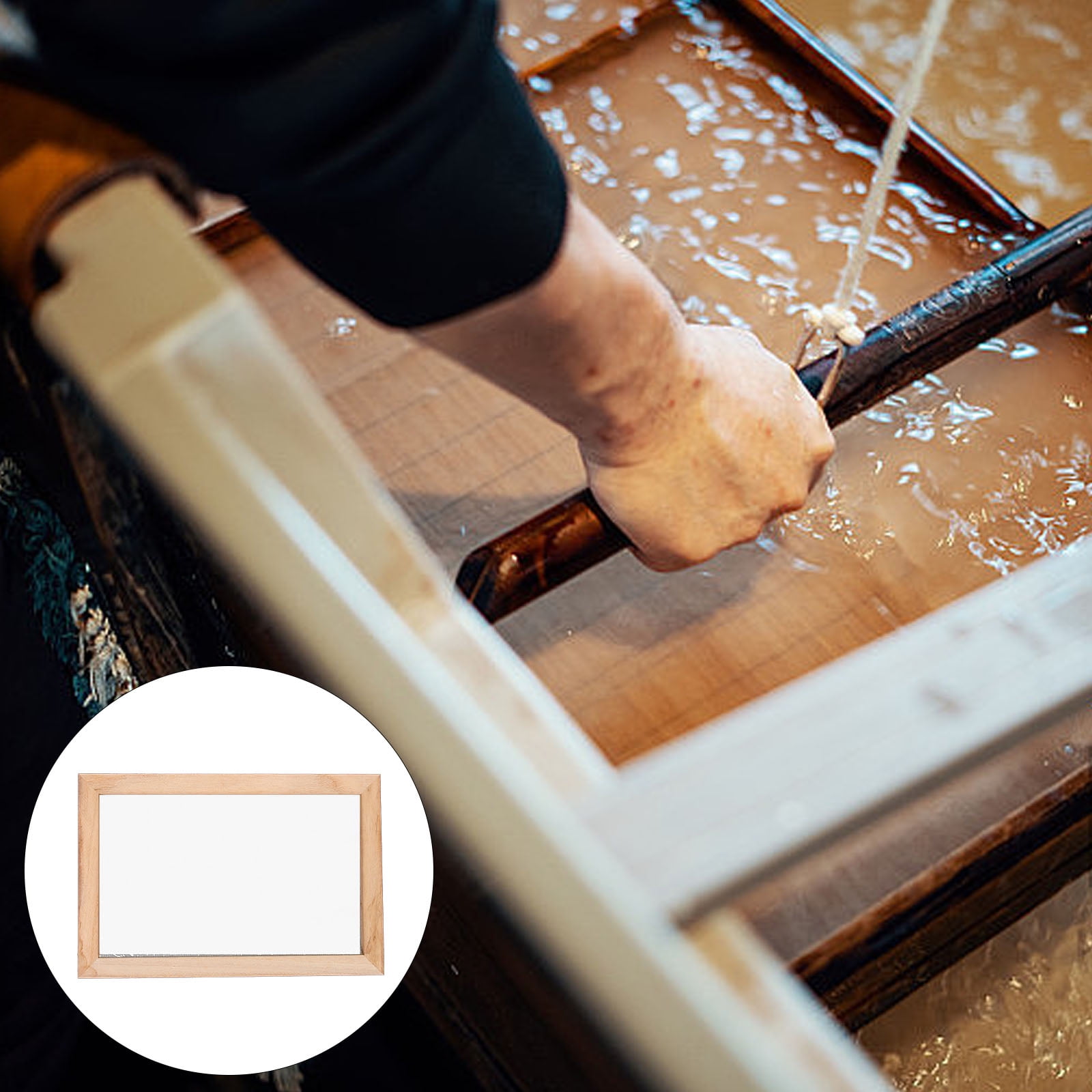 HEMOTON Beige Paper Making Screen for DIY Use Made of Durable Wood ...