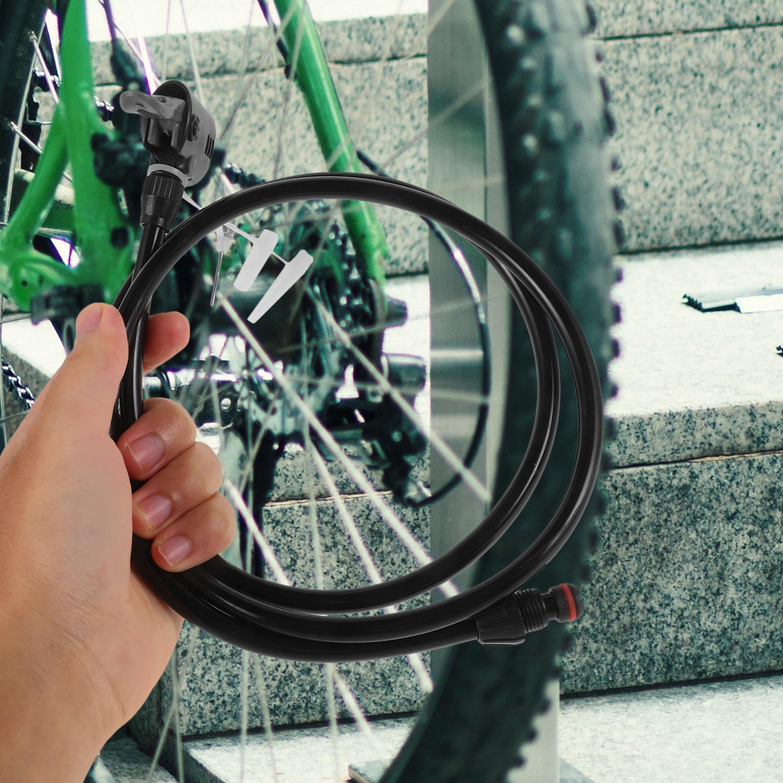 DEEPCRAFF Bike Pump Hose Bicycle Hose Air Pump Part Black Plastic 1Set - Walmart.com