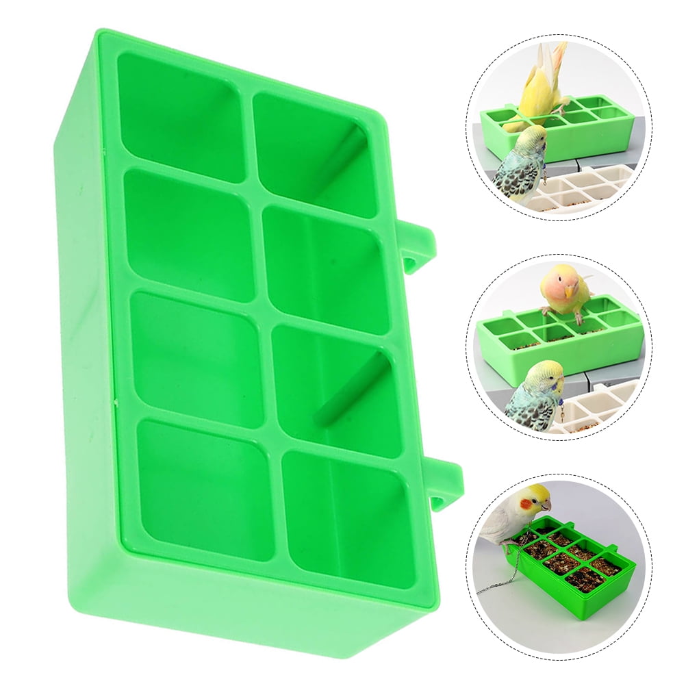 HEMOTON Bird Feeder Bird Cage Food Box Parrot Food Holder Hanging Food ...