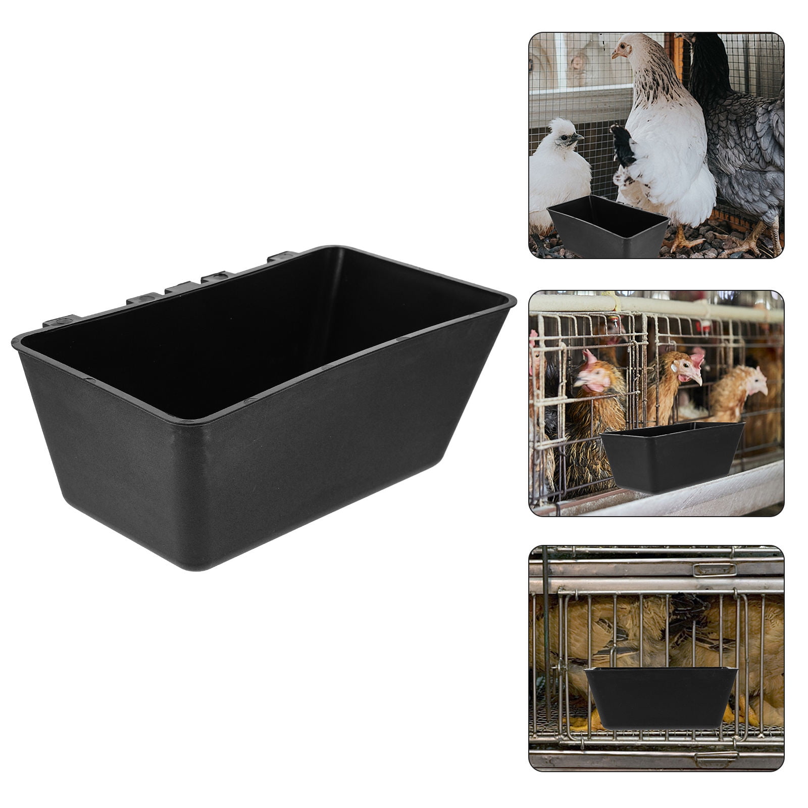 HEMOTON Black Poultry Feeder and Water Container for Birds and Chickens ...