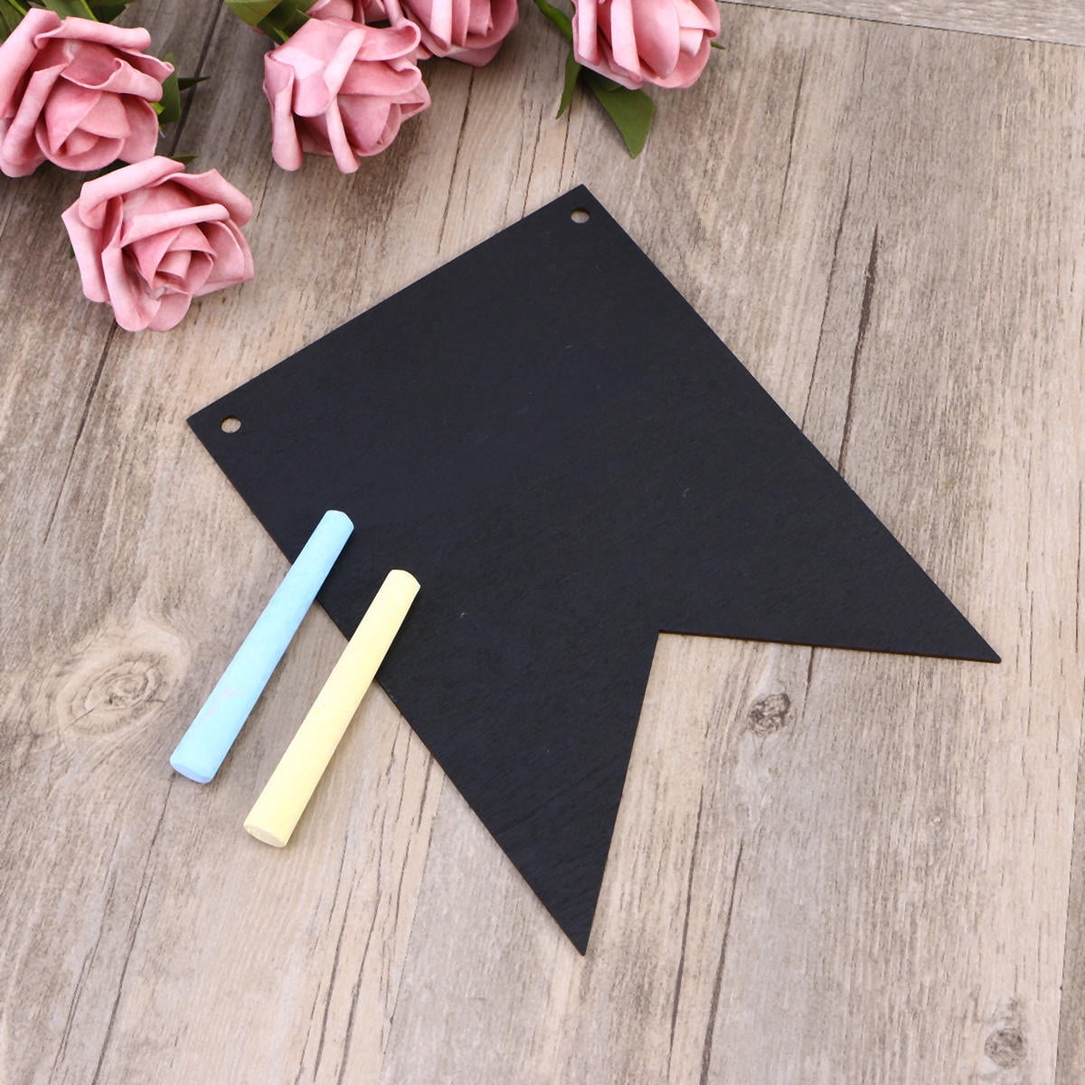 SOPOTUTU 16pcs Black Chalkboard Message Board Ornaments Banner for Home ...