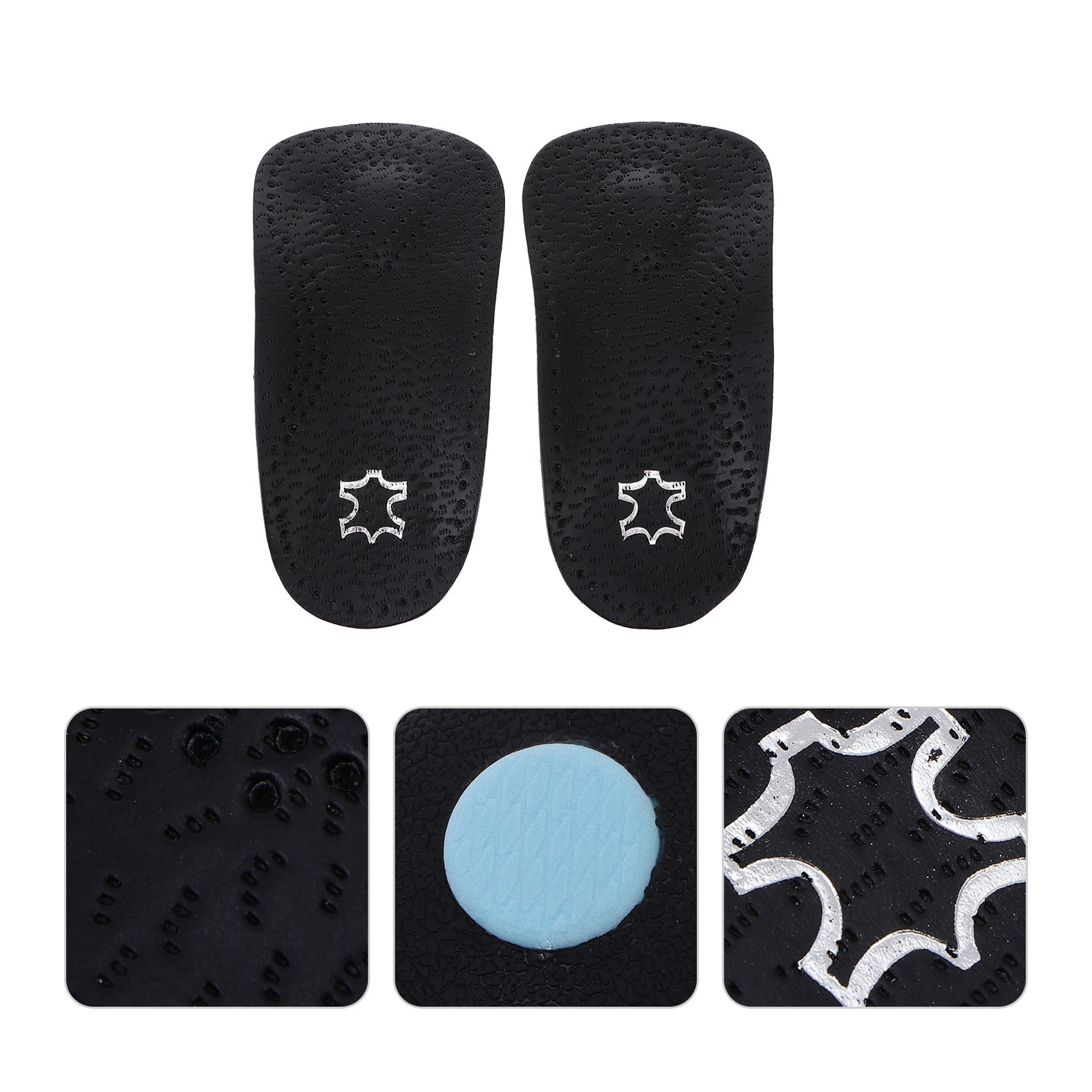 HEMOTON Black Half Insoles with Arch Design for Shoes, Moisture ...