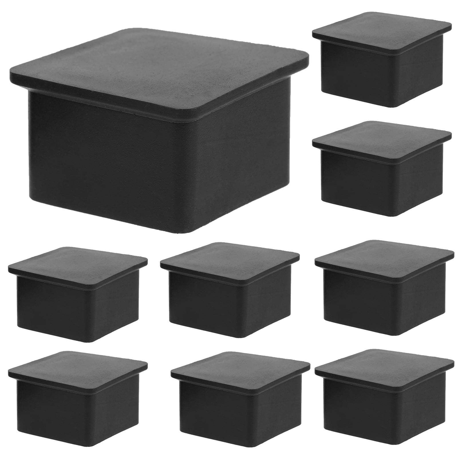 HEMOTON Black PVC Chair Leg Caps for Protection Use Waterproof and ...