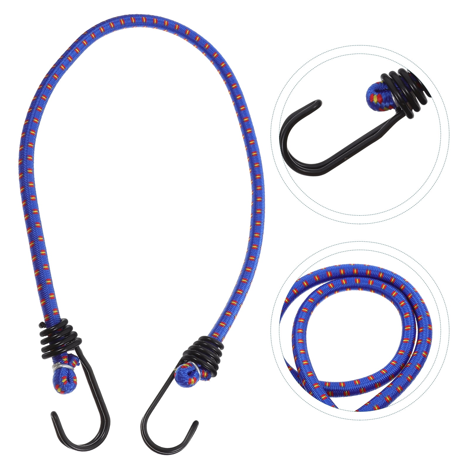 DEEPCRAFF Versatile Bungee Cord Elastic Rope With Metal Hook Blue ...