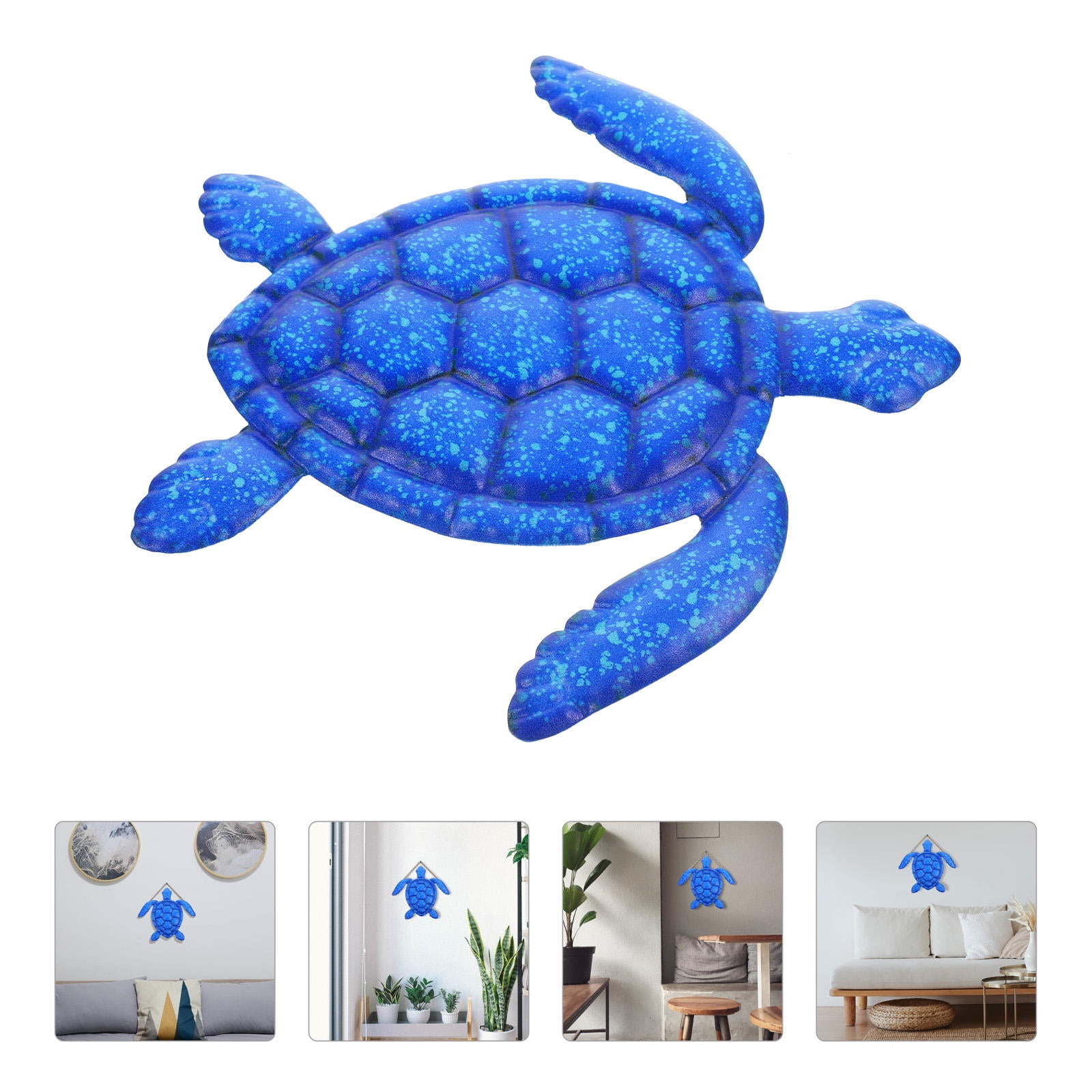 DEEPCRAFF Blue Metal Turtle Wall Art for Home Garden Decoration ...