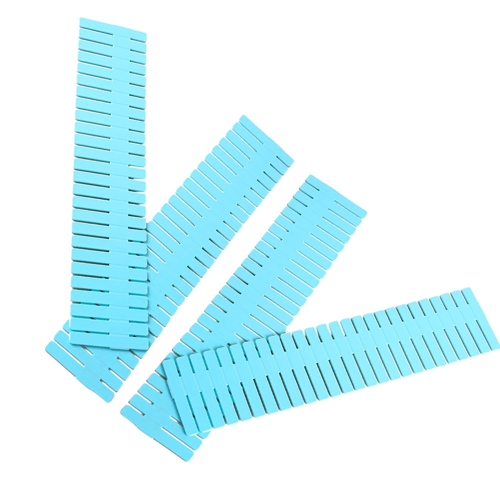 HEMOTON Blue PP Material Adjustable Drawer Dividers for Organizing ...