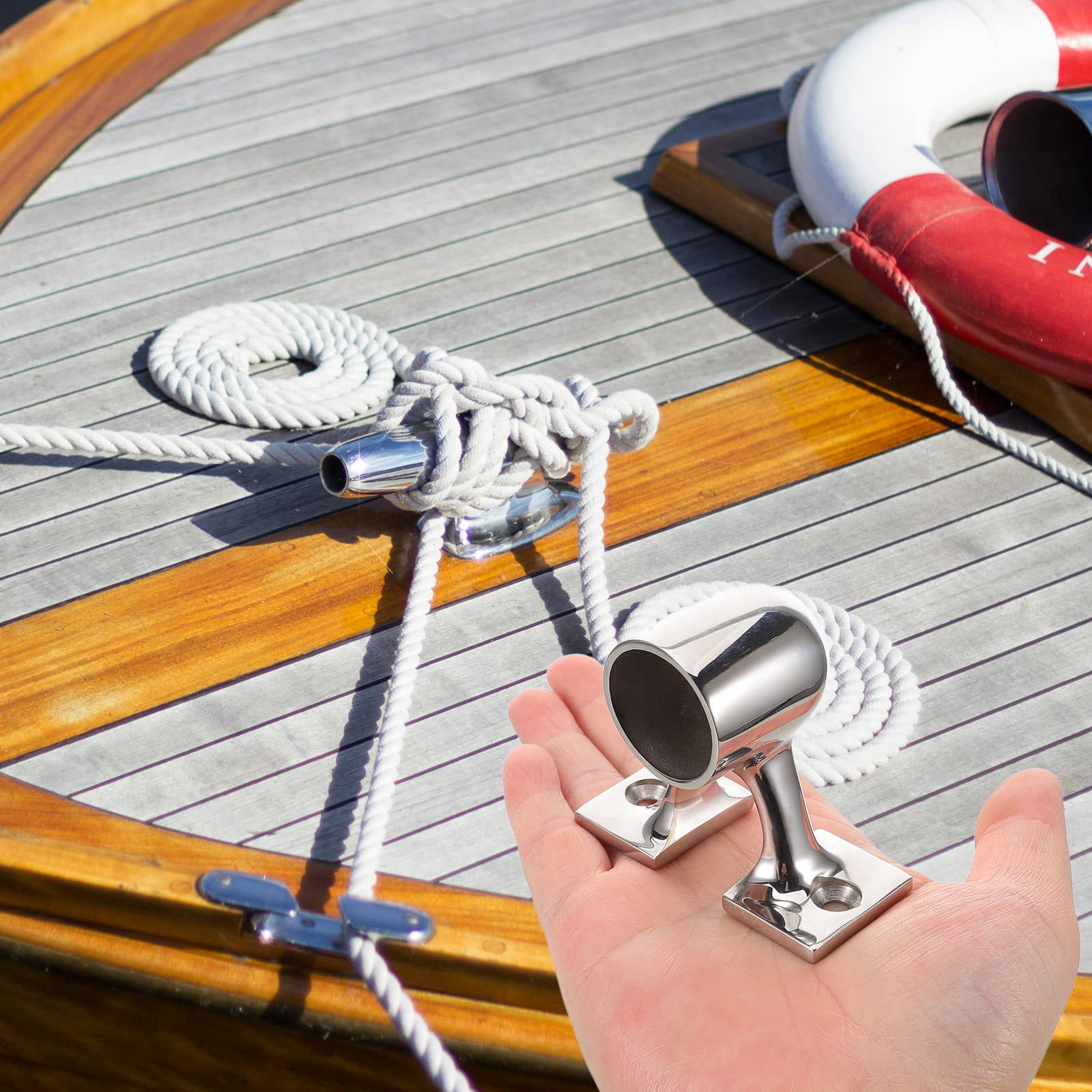 HEMOTON Boat Handrail Bracket Handrail Holder Stand Stainless Steel ...
