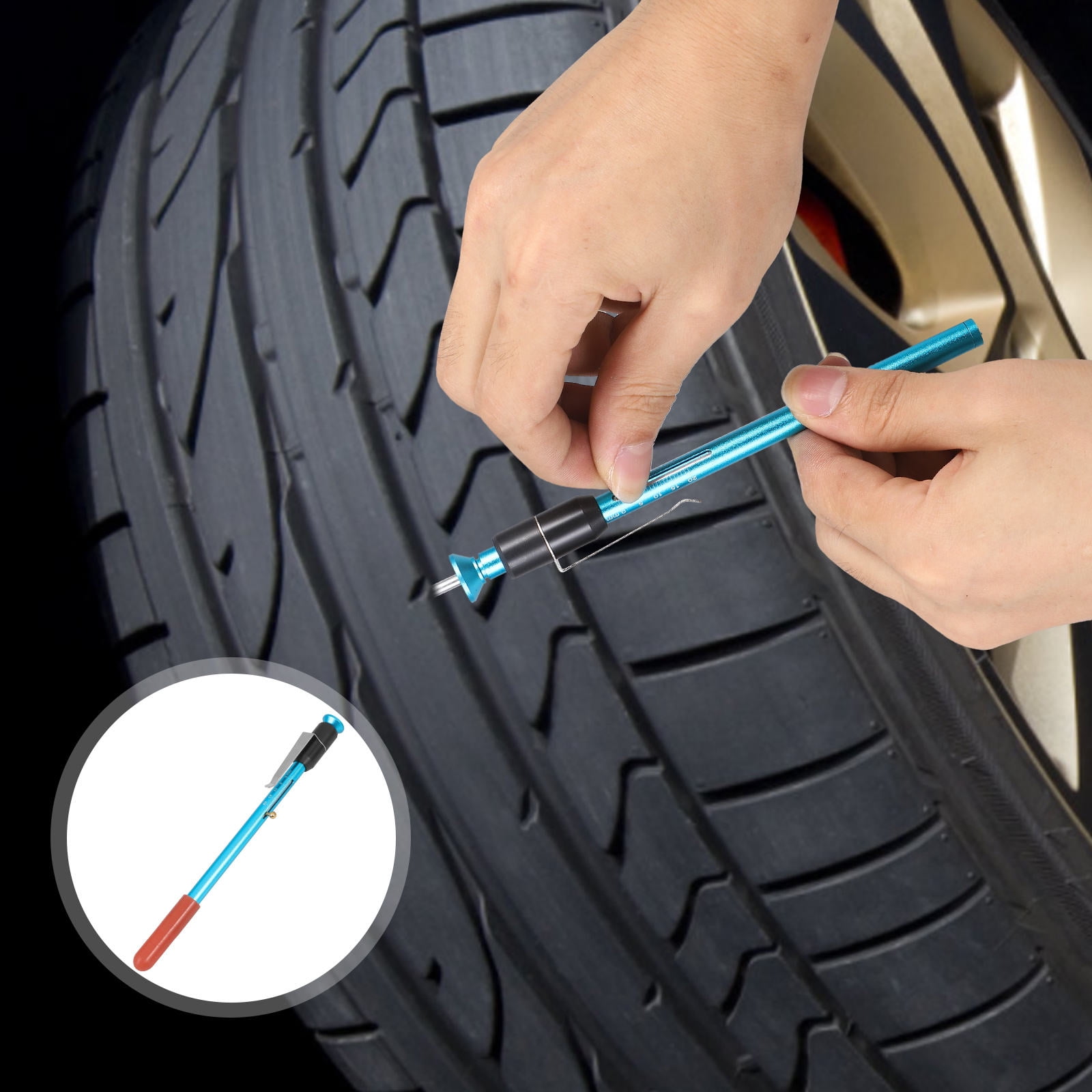 HEMOTON Brake Pad Measurement Brake Gauge Tread Depth Gauge Measuring ...