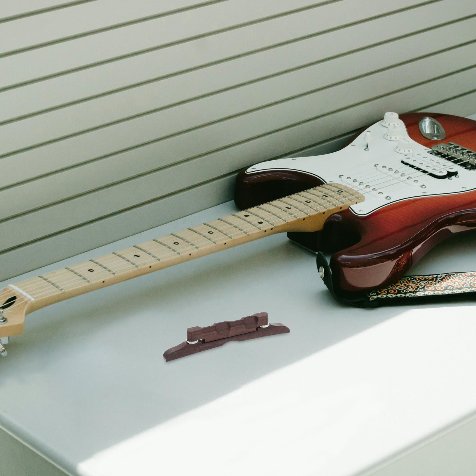 HEMOTON Bridge with Saddle for Archtop Jazz Guitar Instrument Accessory ...