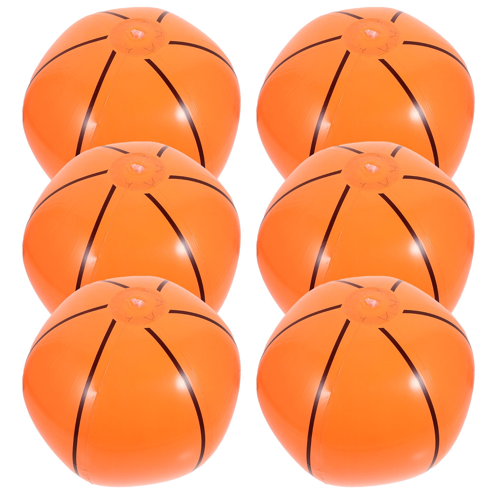 HEMOTON Brown Inflatable Basketball PVC Plastic Beach Ball for Fun Play ...
