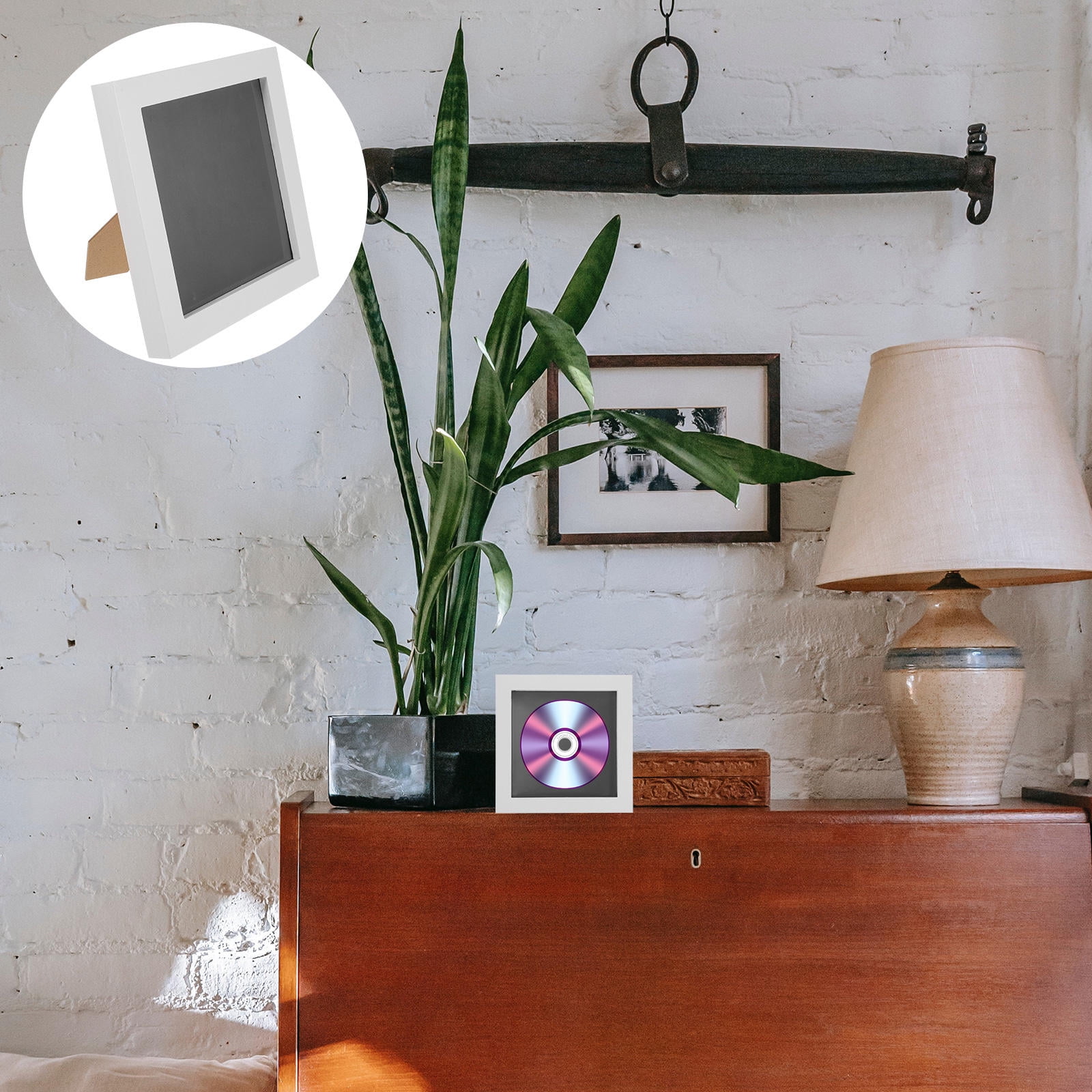 HEMOTON CD Package Rack Vinyl Record Frame Standing Photo - Walmart.com