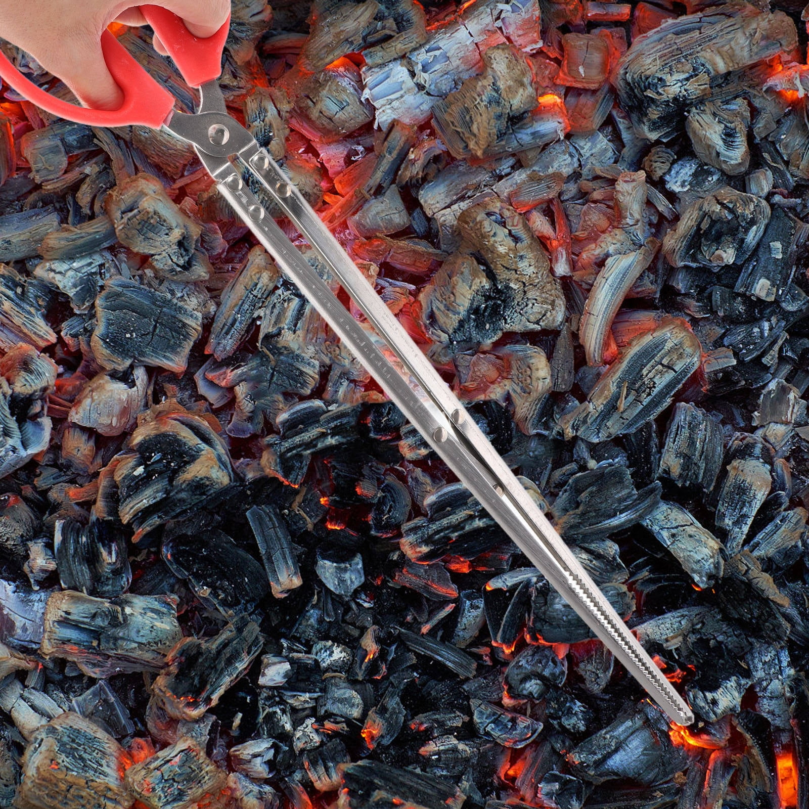 HEMOTON Camping Barbecue Fireplace Tong Fire Pit Tong Campfire Tong ...