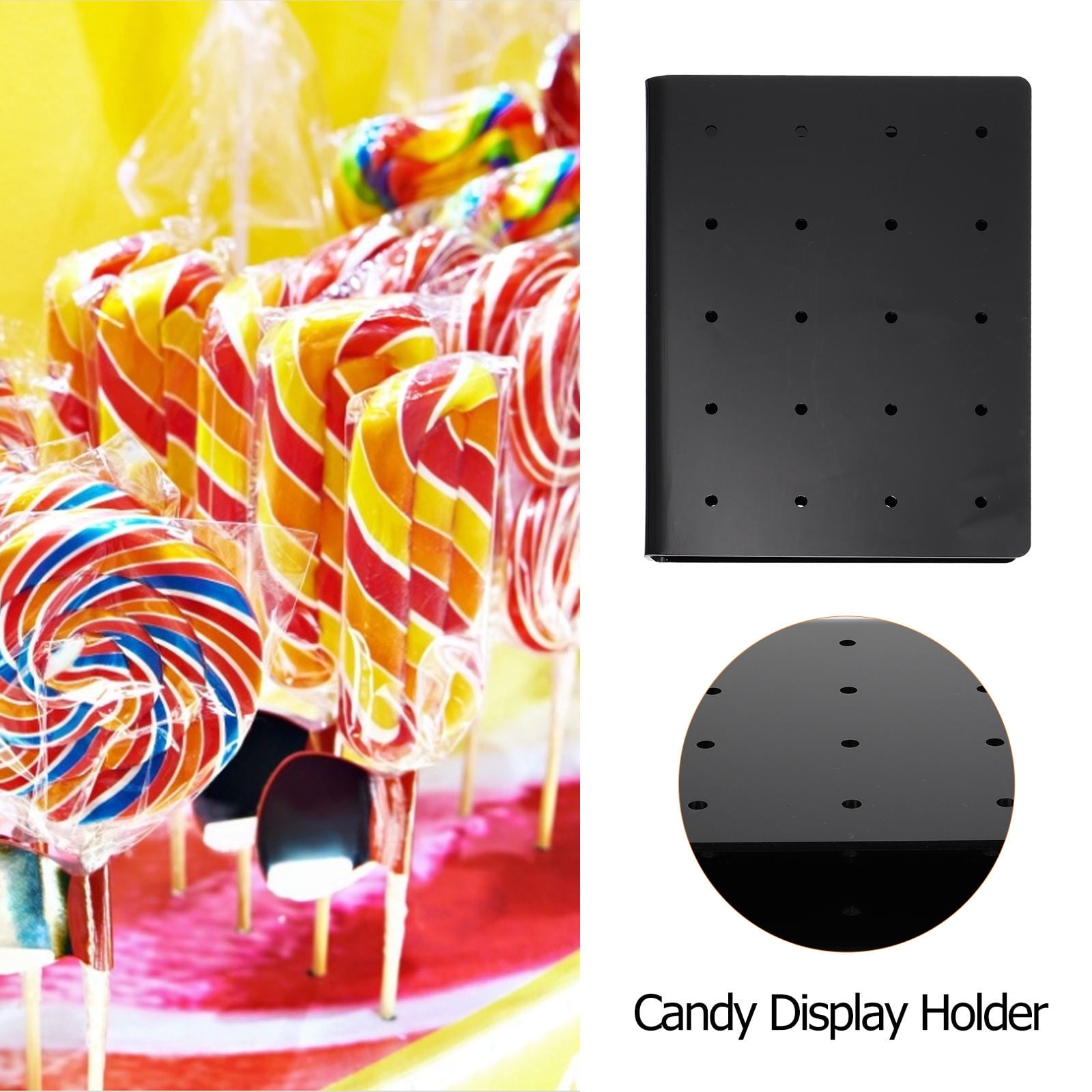 SOPOTUTU Sucker Stand Display for Party Black Acrylic 1Set - Walmart.com