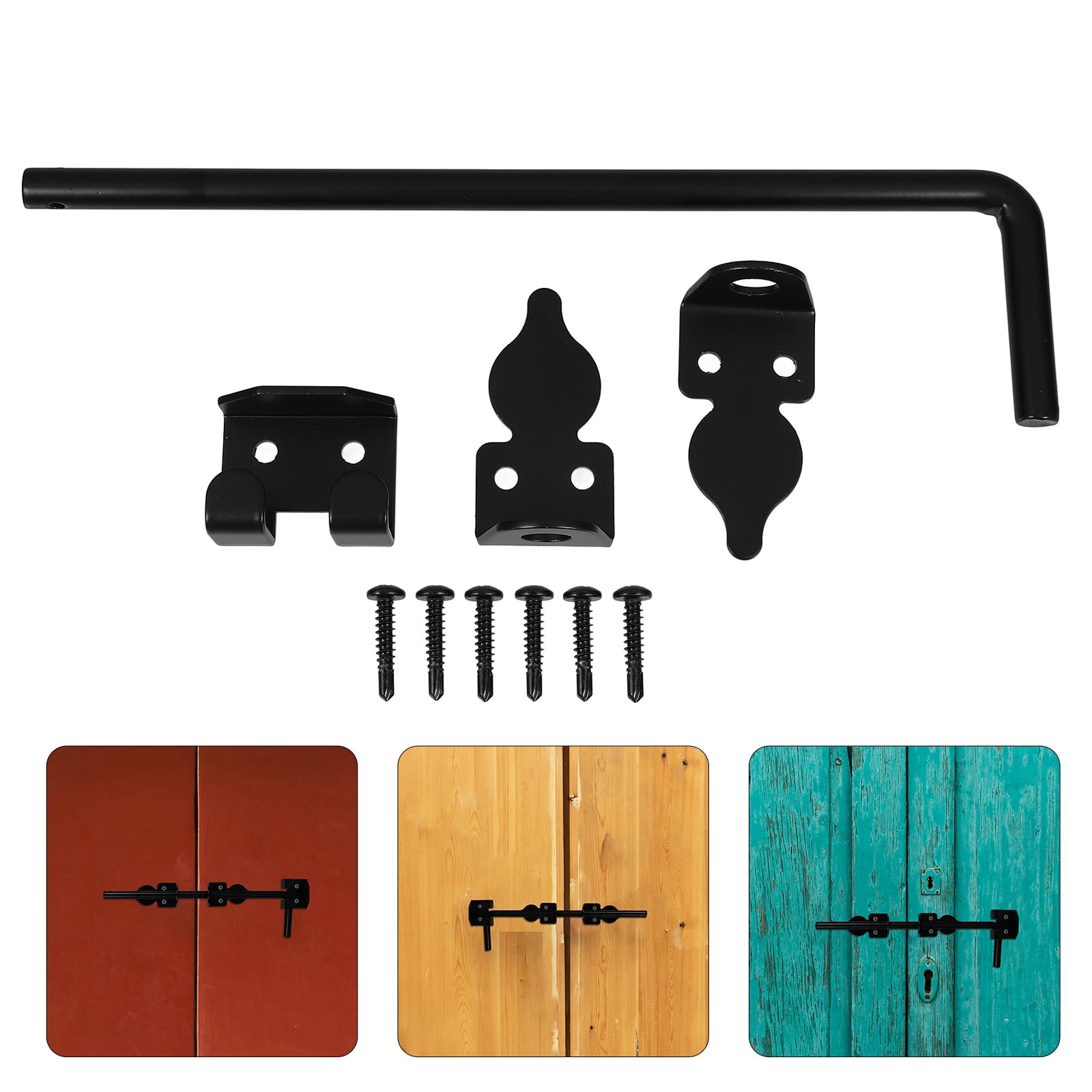 HEMOTON Cane Bolts for Gates Ground Gate Latch for Wooden Fences Metal ...