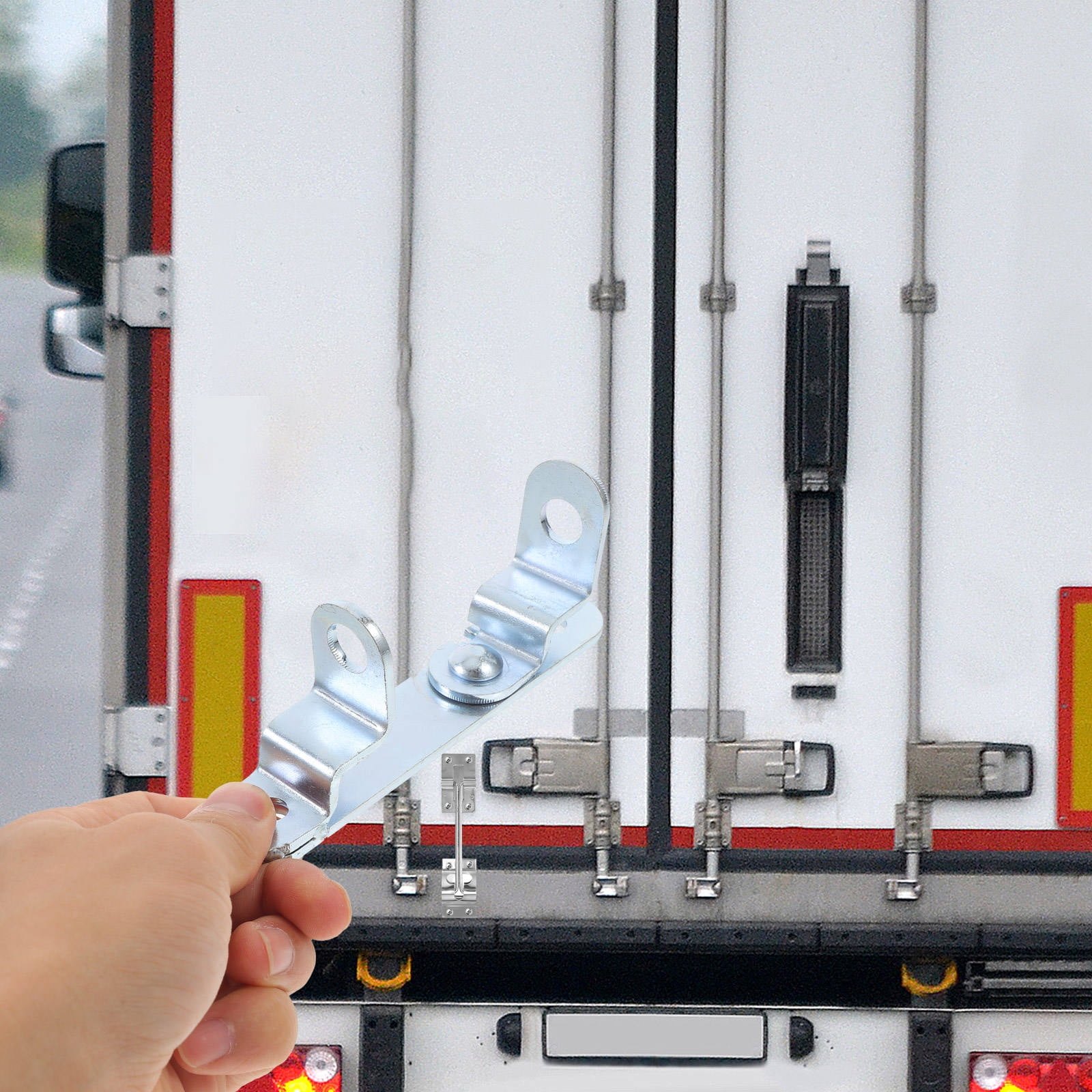 HEMOTON Cargo Trailer Door Hasp Lock Handle Keeper Trailer Hasp Lock ...