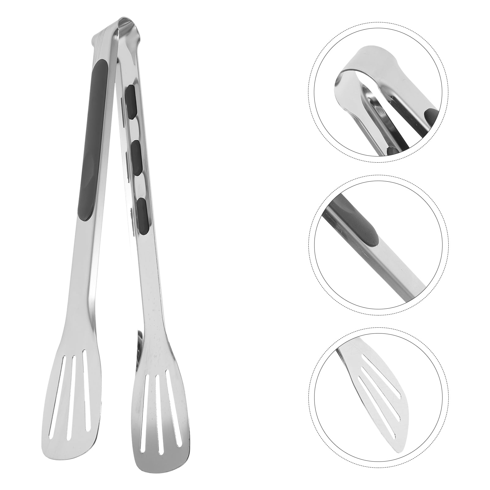 Hytrove Convenient Bbq Charcoal Tongs Food Tong Black 1 Set 12 Inches ...