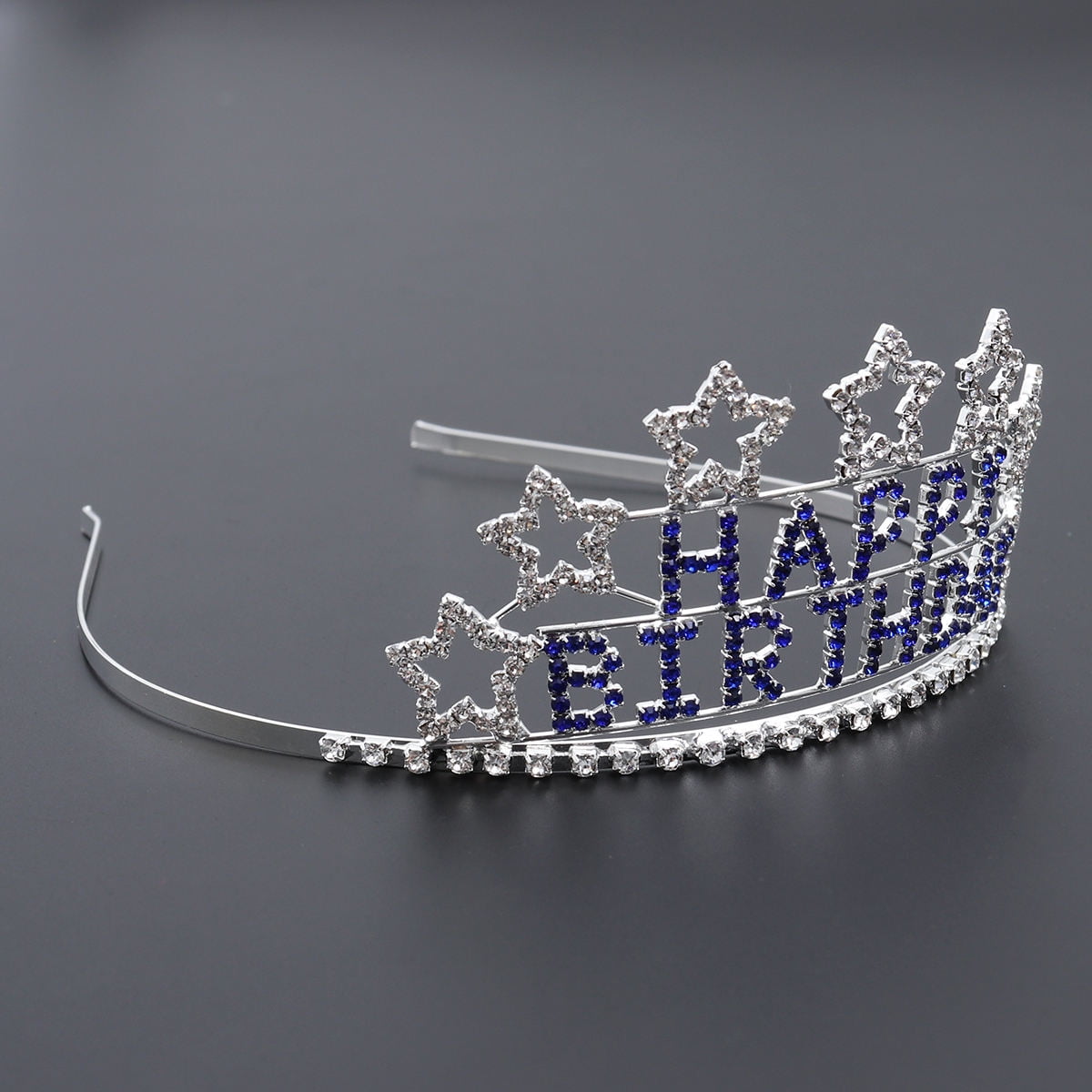 HEMOTON Charming Rhinestone Tiara Crown for Girls Birthday Decorations ...