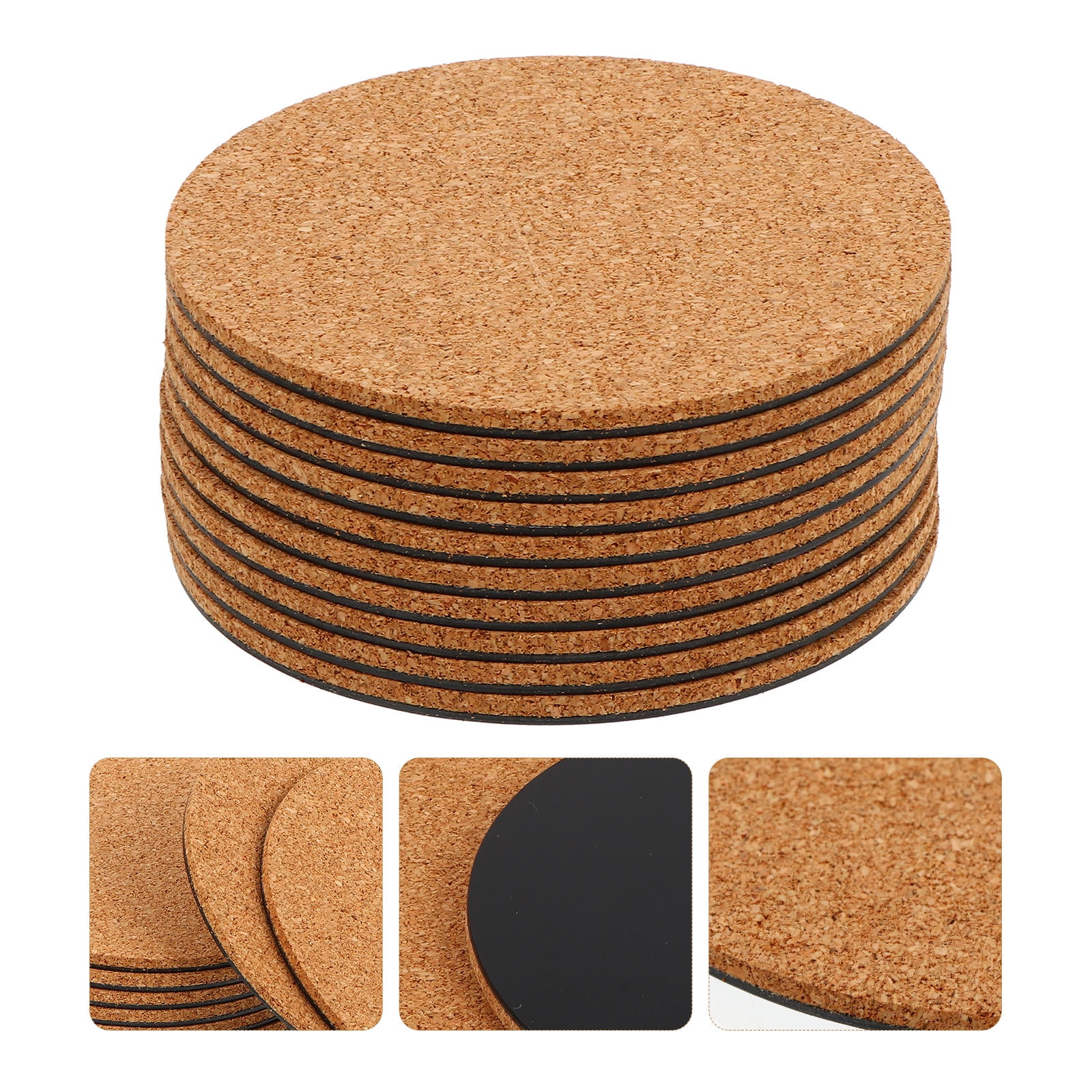 ORDDIART Round Cork Placemats Chocolate 10Pcs 3.9X3.9X0.2In - Walmart.com
