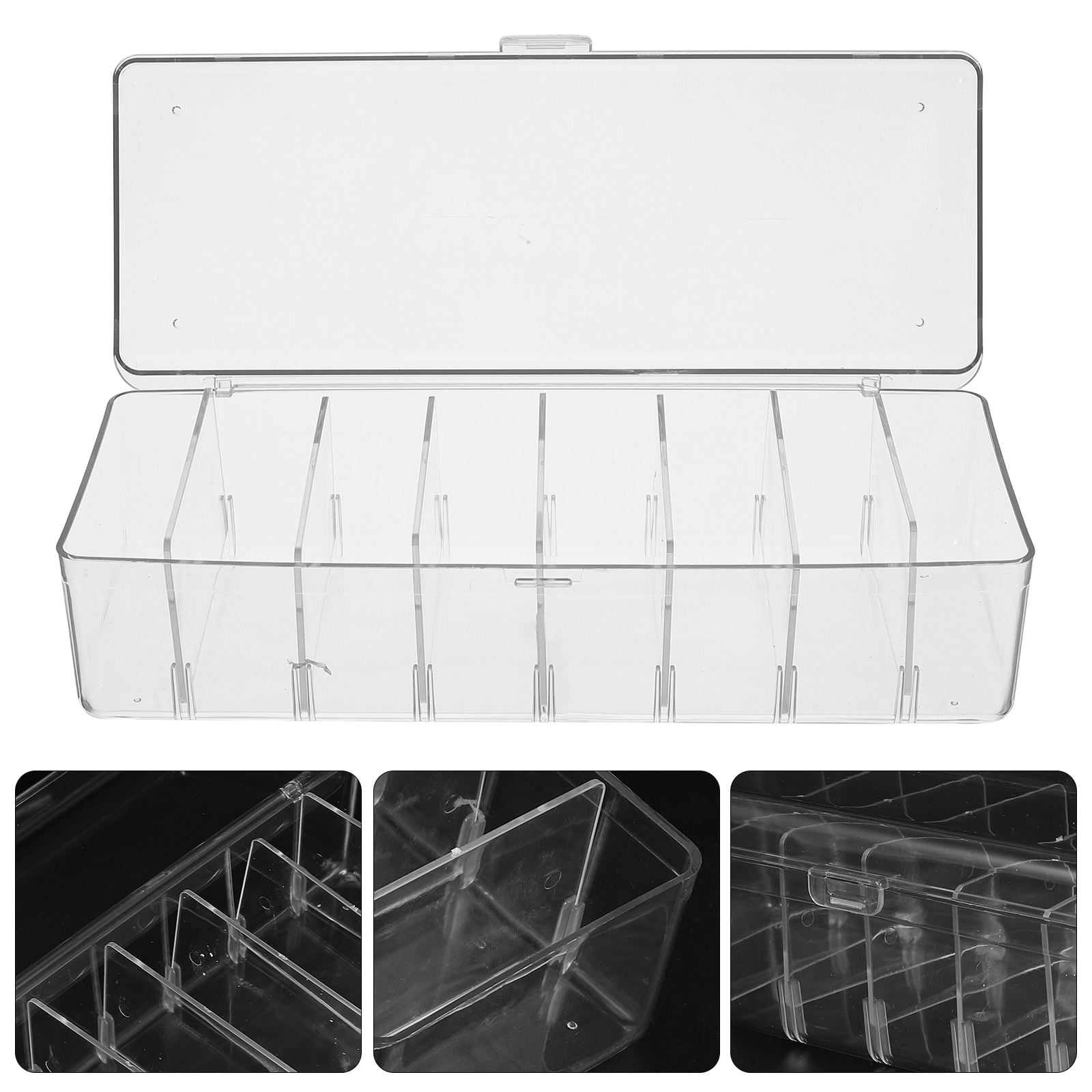 HEMOTON Clear Plastic Removable Detachable Divider Box For Business ...