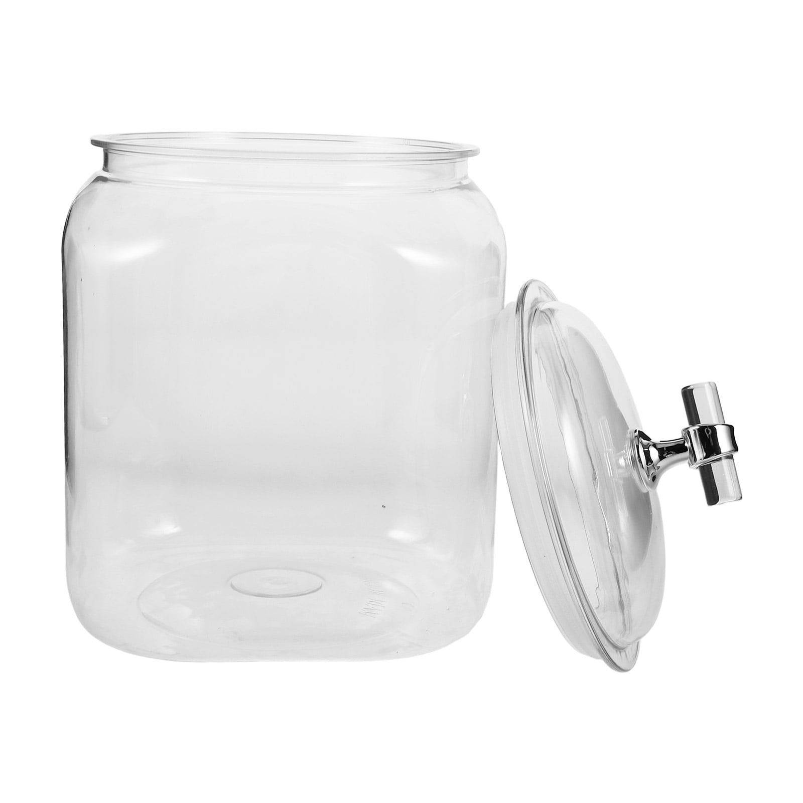 HEMOTON Clear Plastic Storage Jar with Lid Plastic Cookie Jar for ...