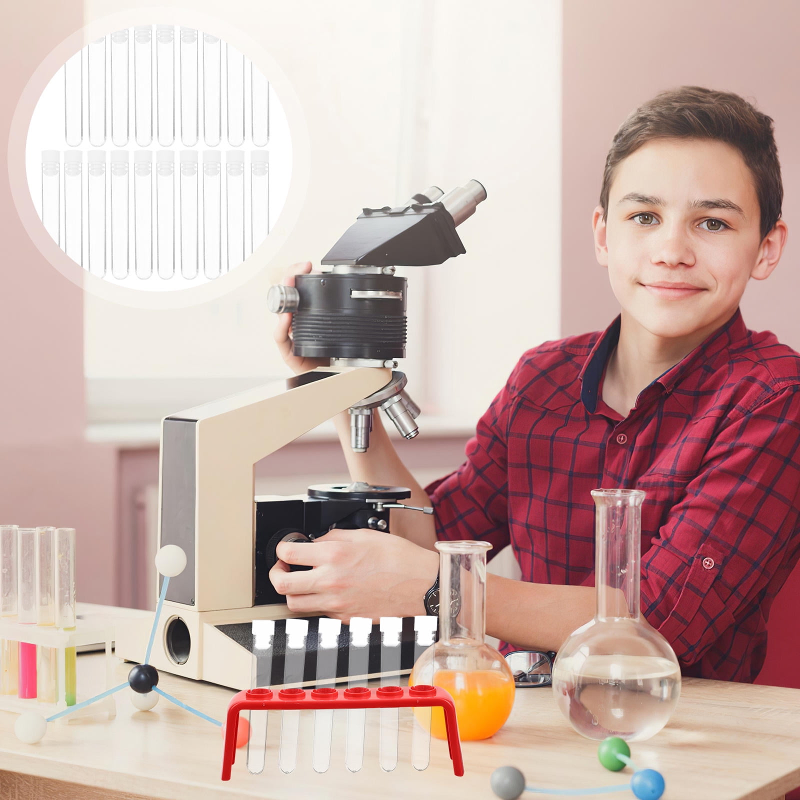 HEMOTON Clear Plastic Test Tubes for Liquid Holding with Eco Friendly ...